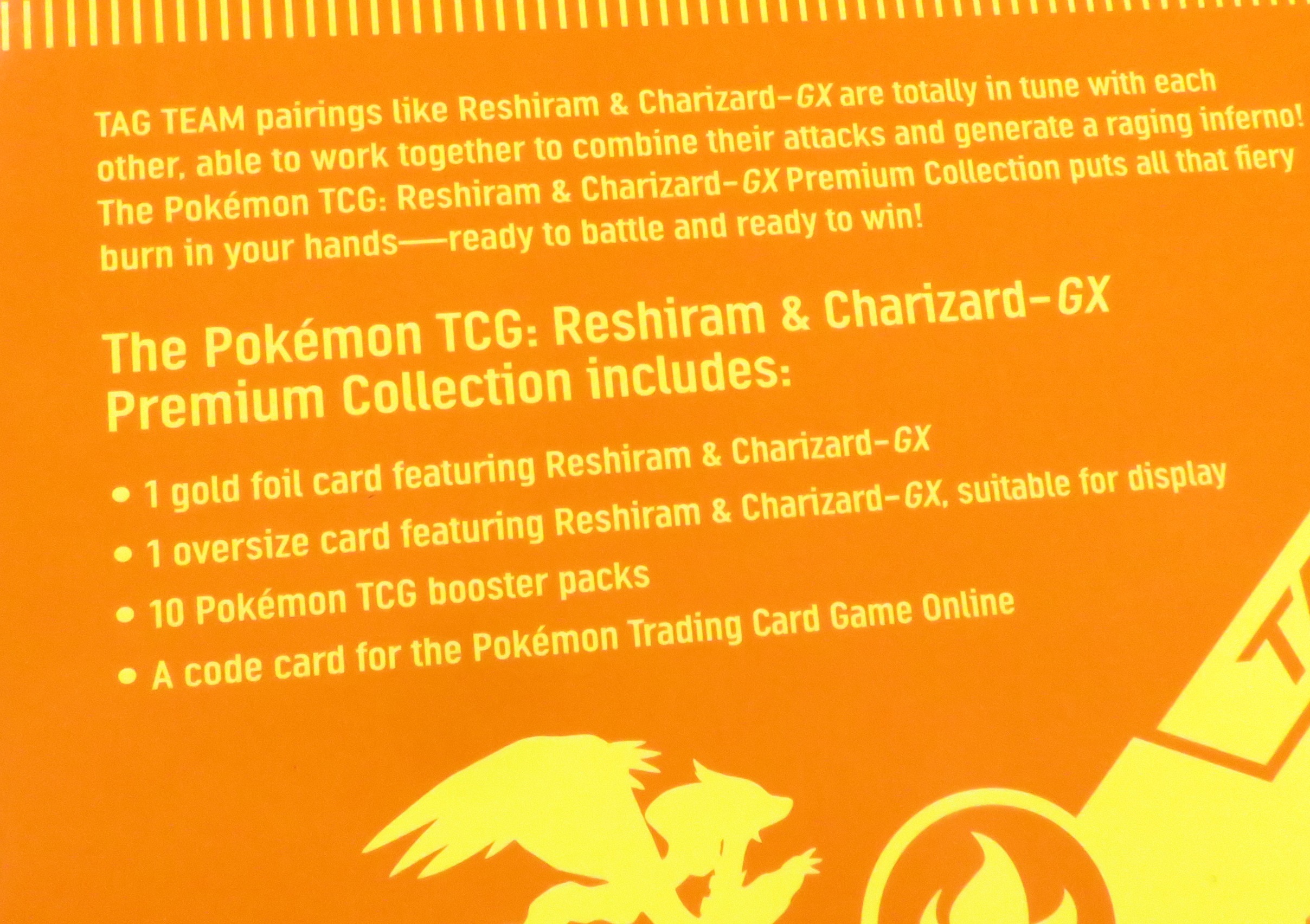 Pokemon TCG Charizard Reshriam GX Premium Collection