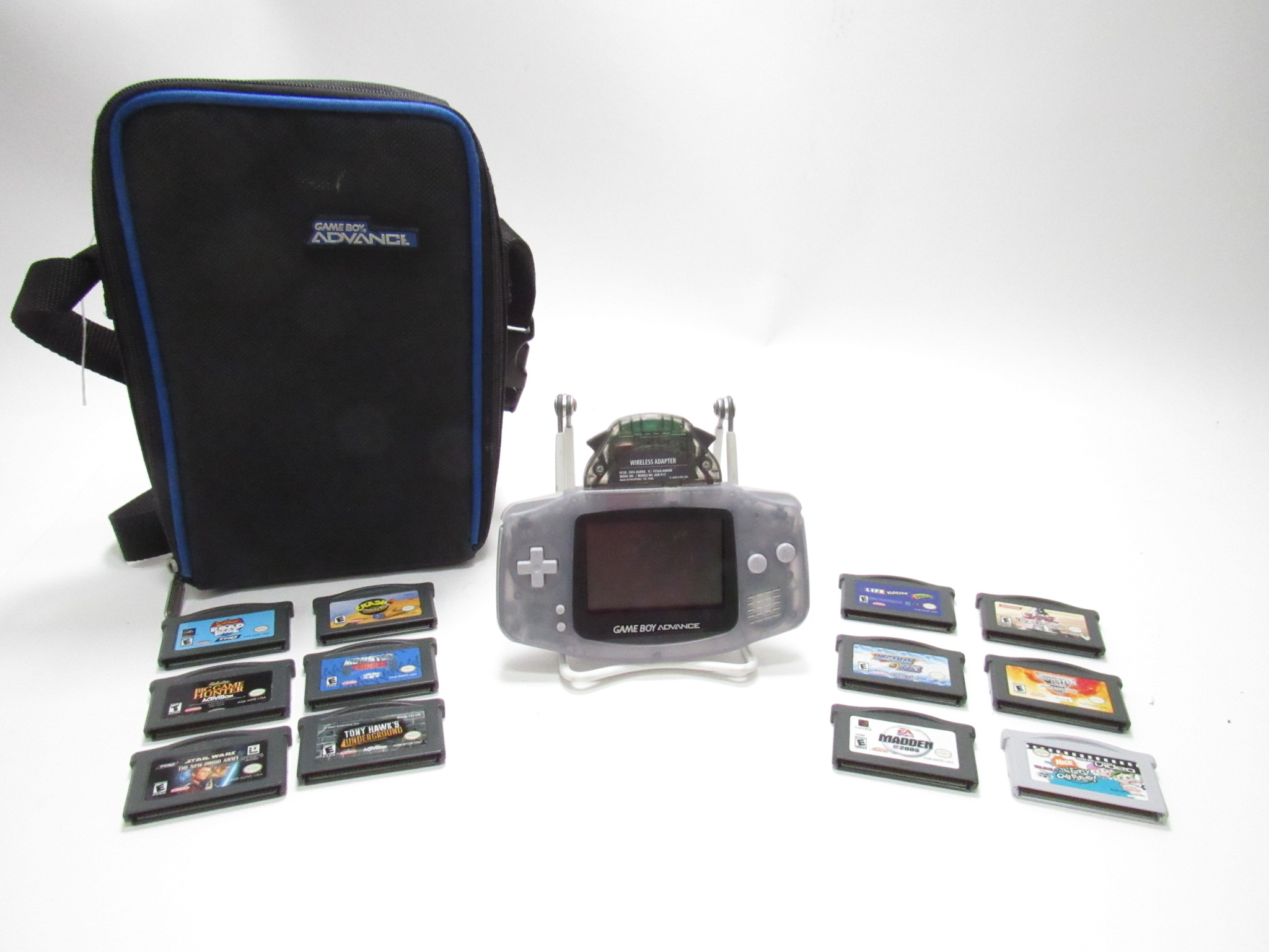Nintendo AGB-001 Game Boy Advance Handheld Console 12 Game Bundle