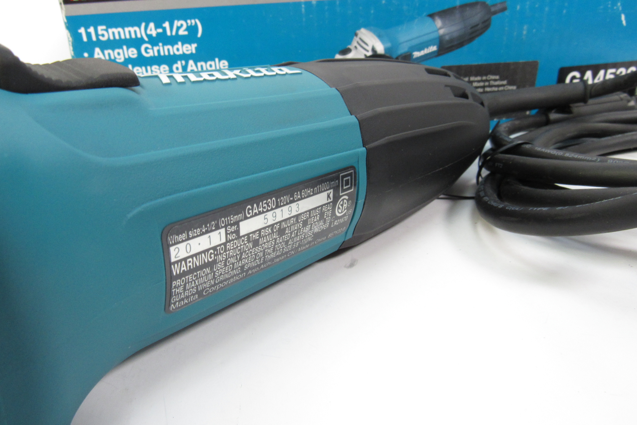 Makita GA4530 Corded 4-1/2'' Angle Grinder
