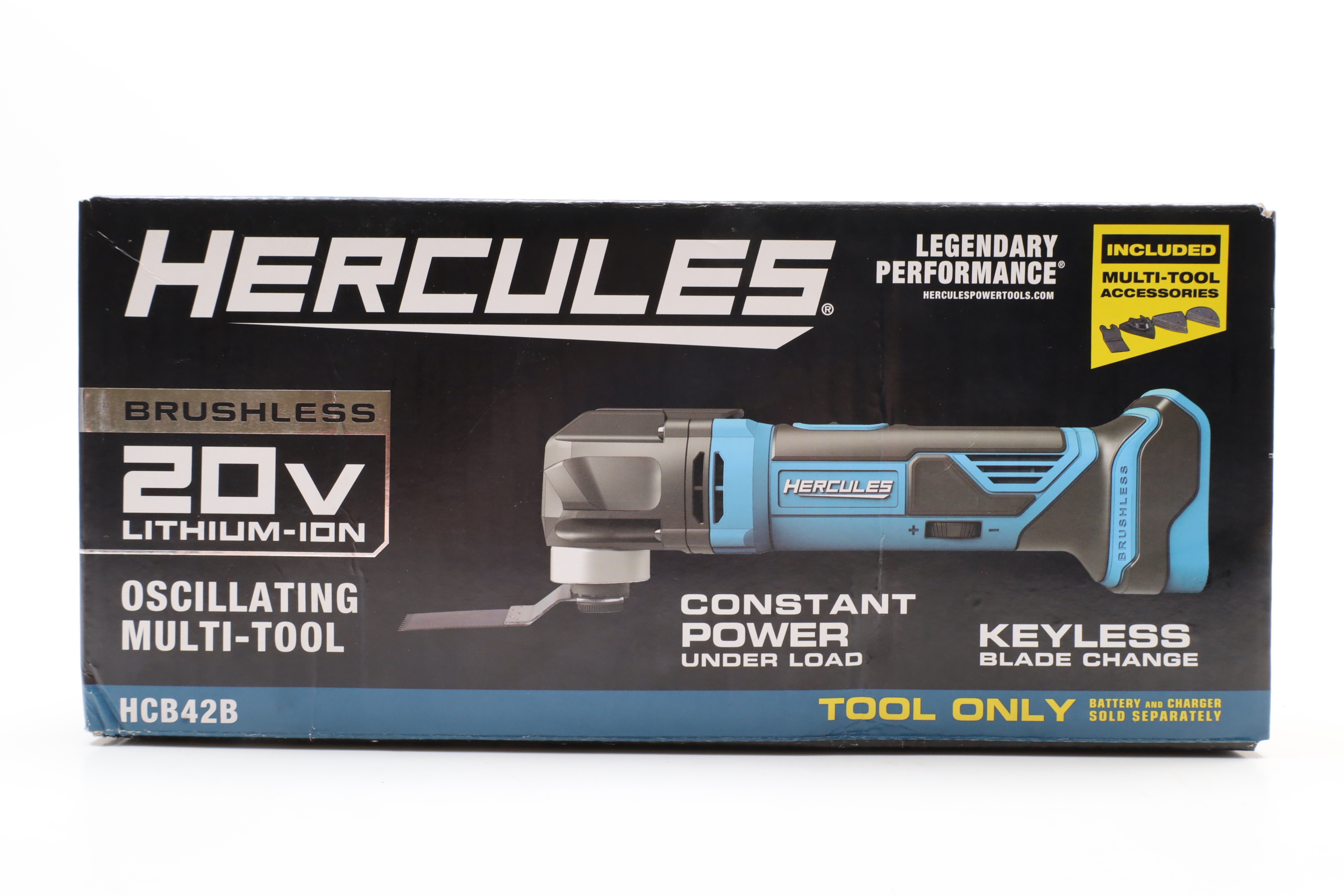 Hercules HCB42B 20V Brushless Variable-Speed Cordless Oscillating Multi ...