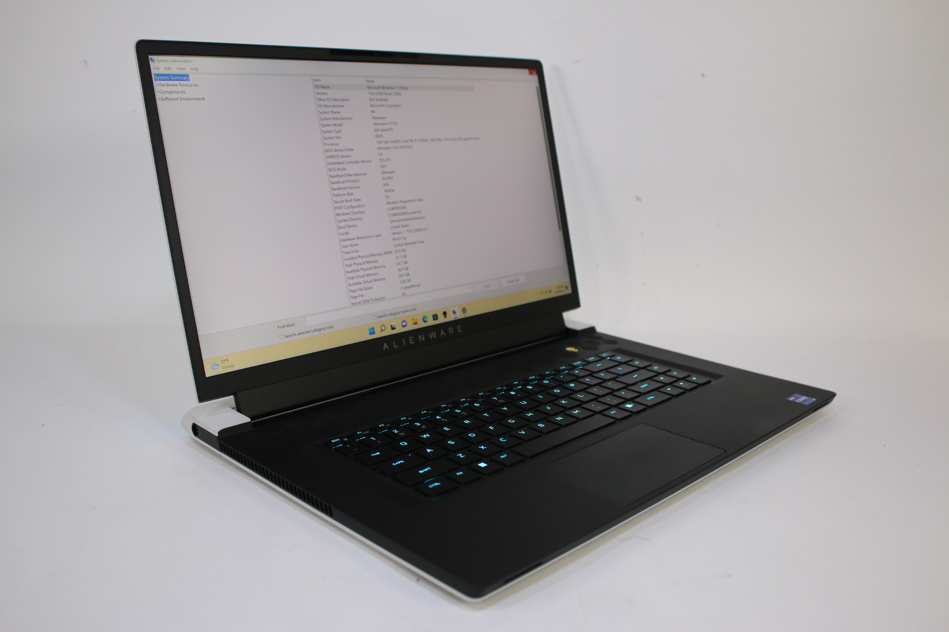 Alienware x17 R2 P48E Core i9-12900H 2.5Ghz RTX 3060 32GB RAM 1TB SSD 17.3"