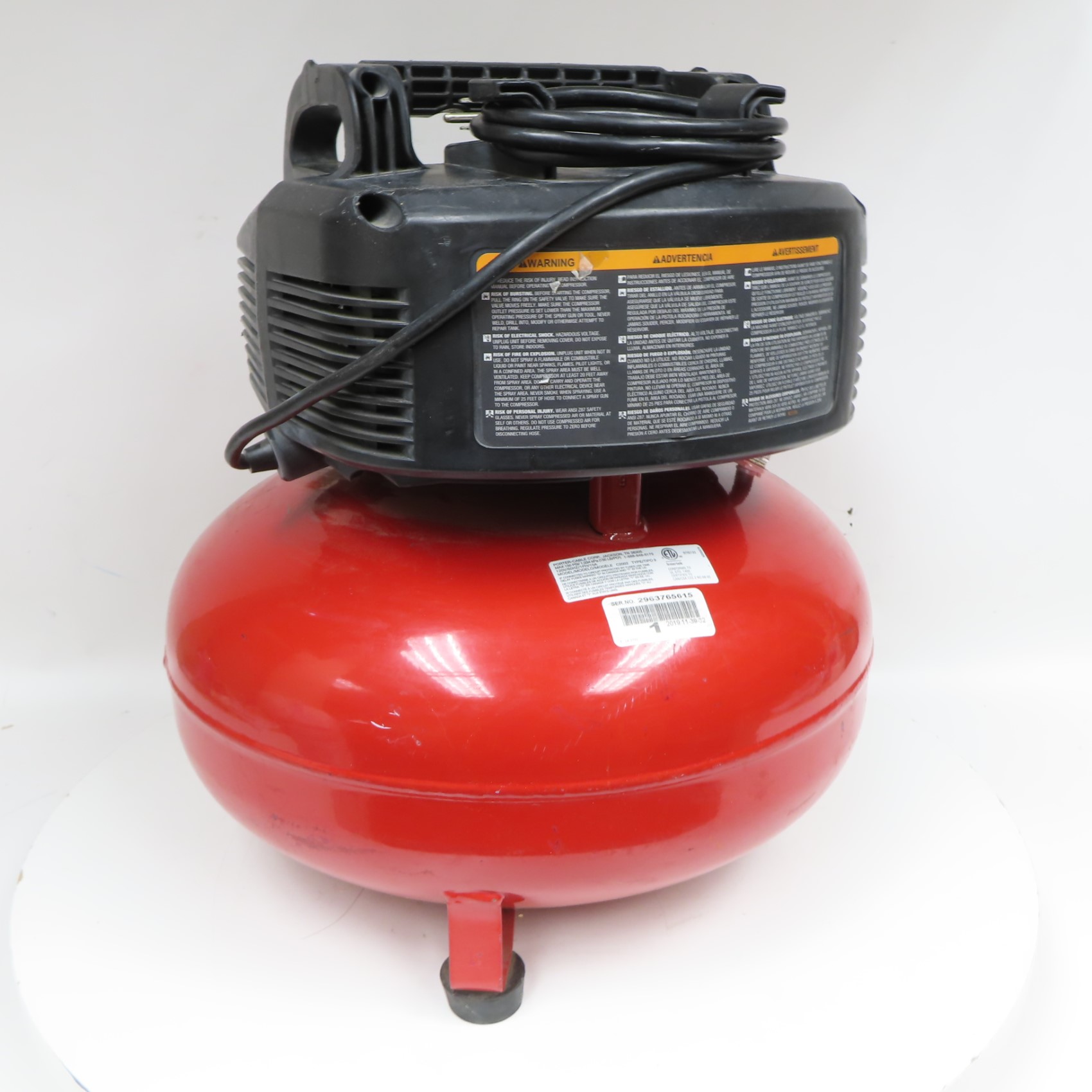 Porter Cable N310415 6 Gal. 150 PSI Portable Air Compressor (Local Pick ...