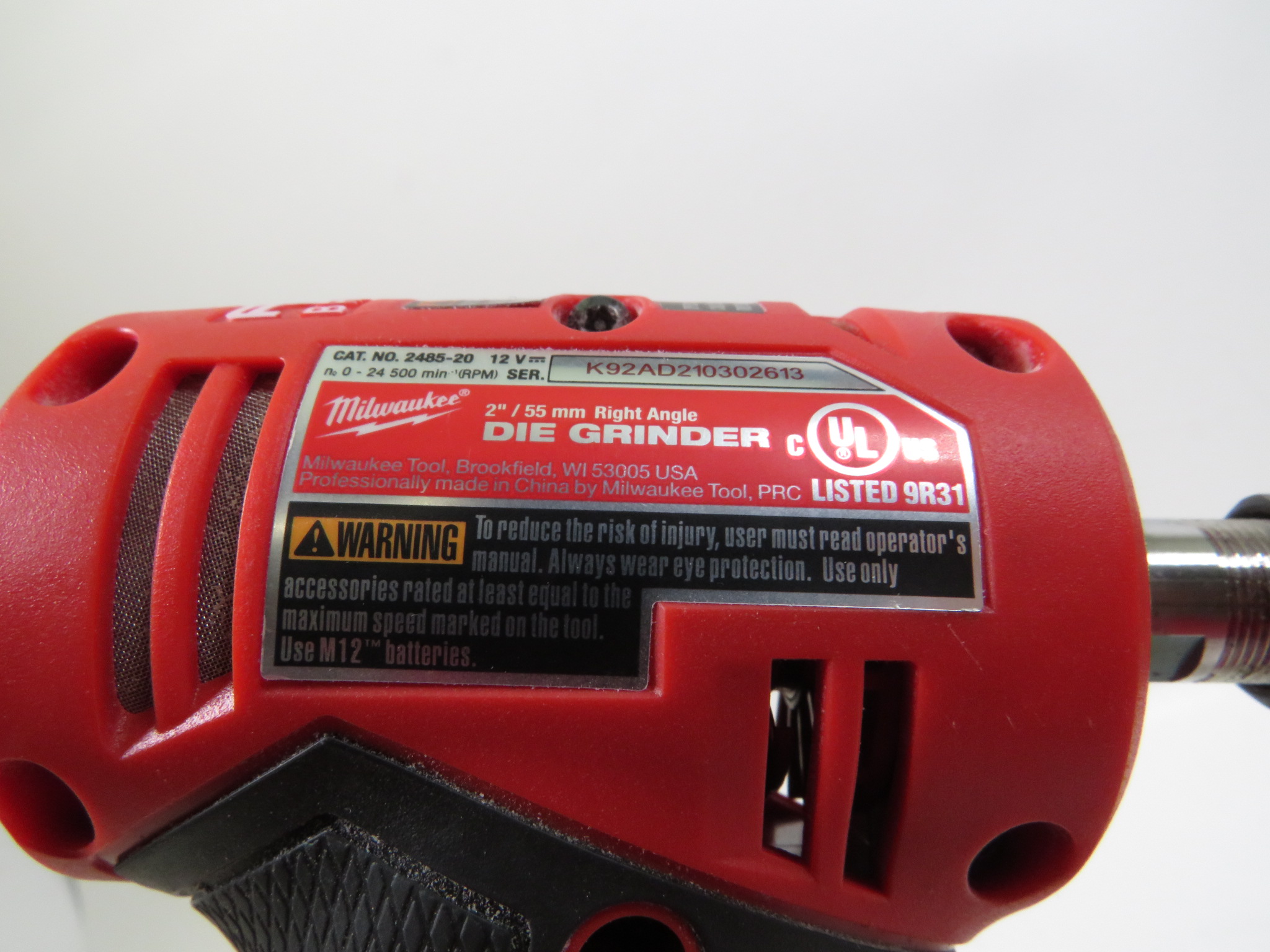 Milwaukee 2485-20 M12 Brushless 2" Die Grinder