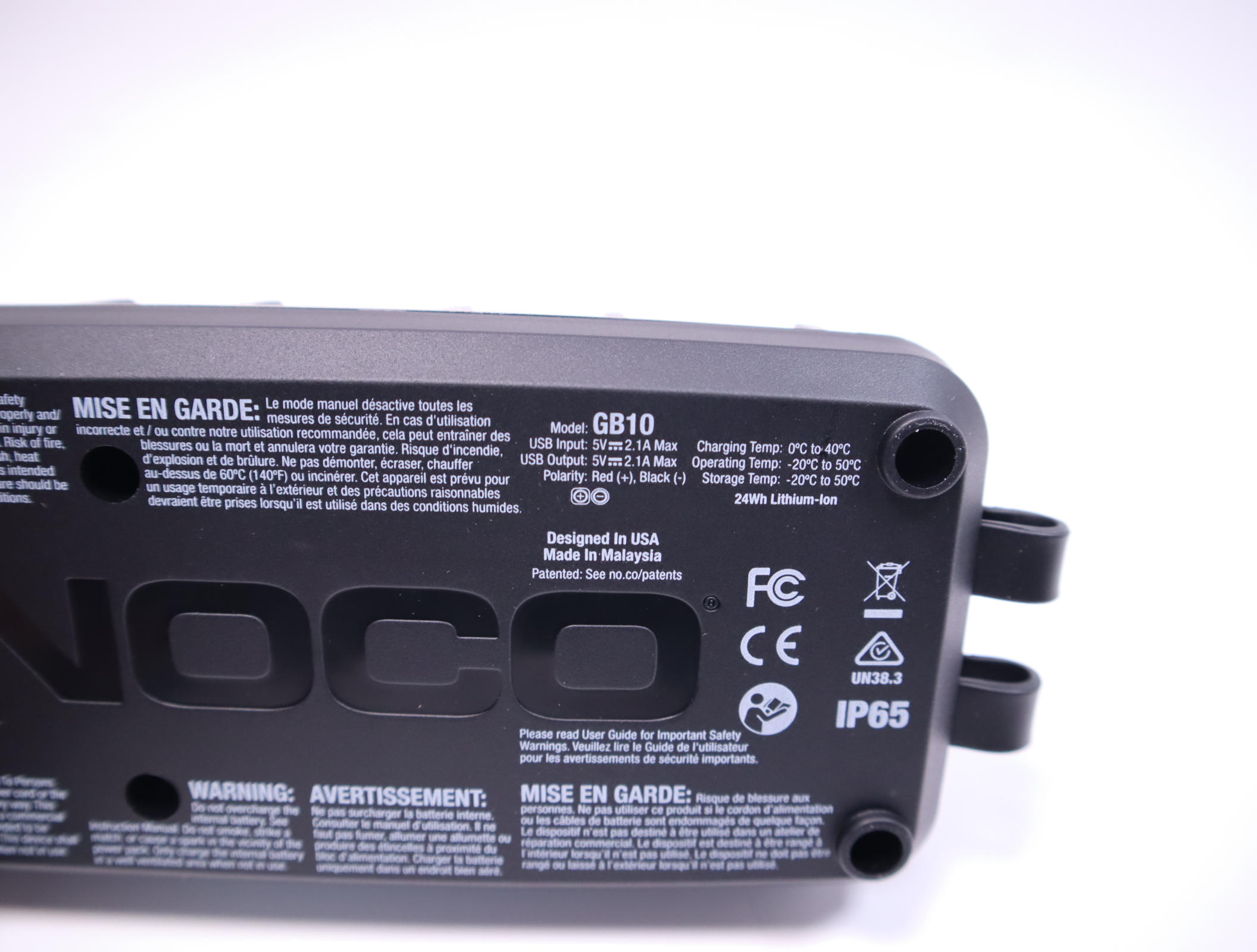 NOCO Boost GB10 Lithium Ultrasafe Jump Starter 12V Carrying Case 3474