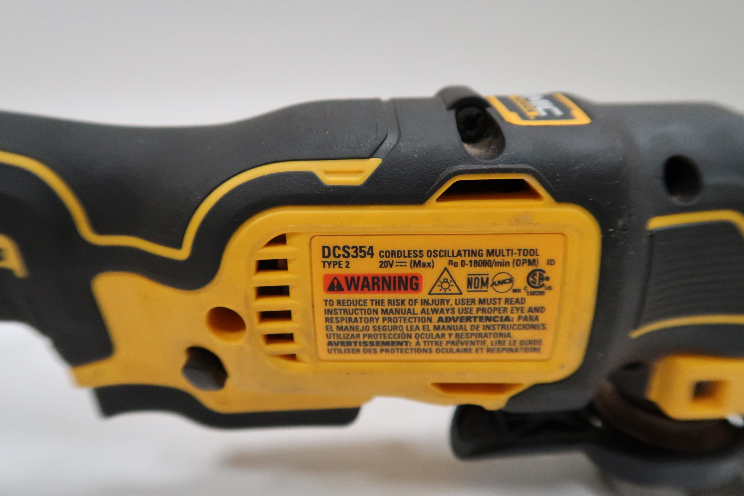 DeWalt DCS354 ATOMIC 20V MAX Cordless Brushless Oscillating Multi Tool 5797