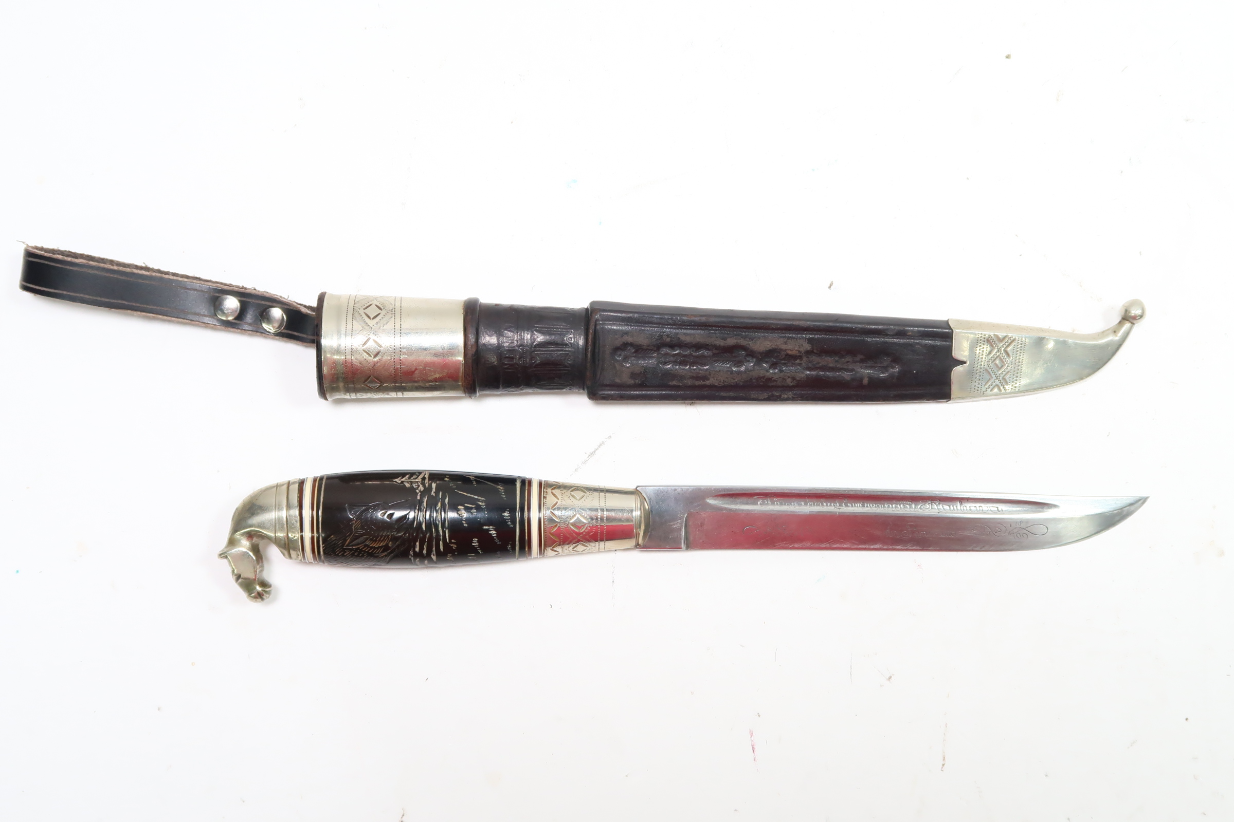 Vintage Iisakki Järvenpää Horse Head Puukko Knife