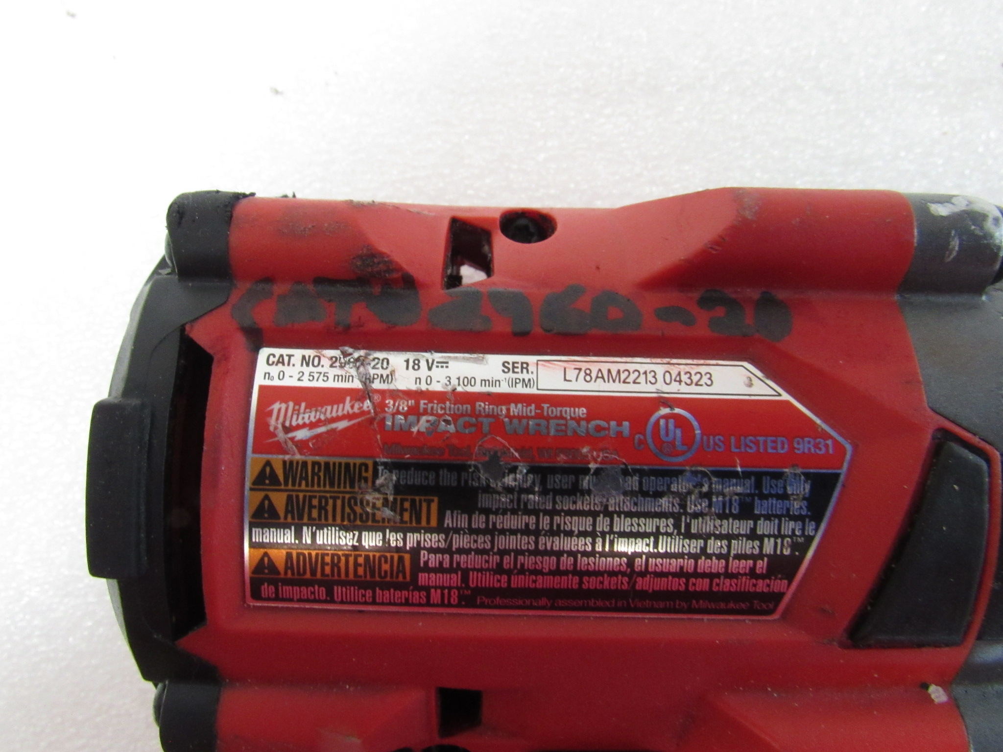 Milwaukee 2960-20 M18 FUEL GEN-2 18V Brushless Cordless 3/8" Impact Wrench