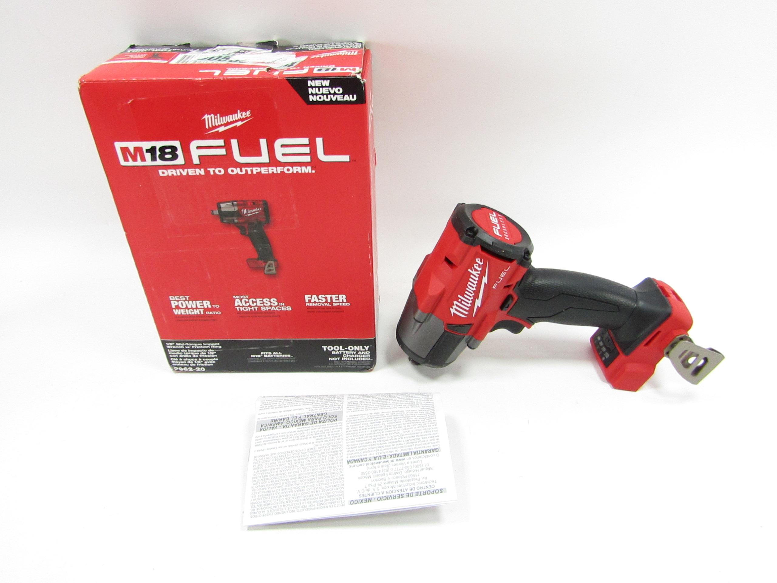 Milwaukee 2962-20 M18 FUEL Gen-2 Mid Torque 1/2" Cordless Impact Wrench