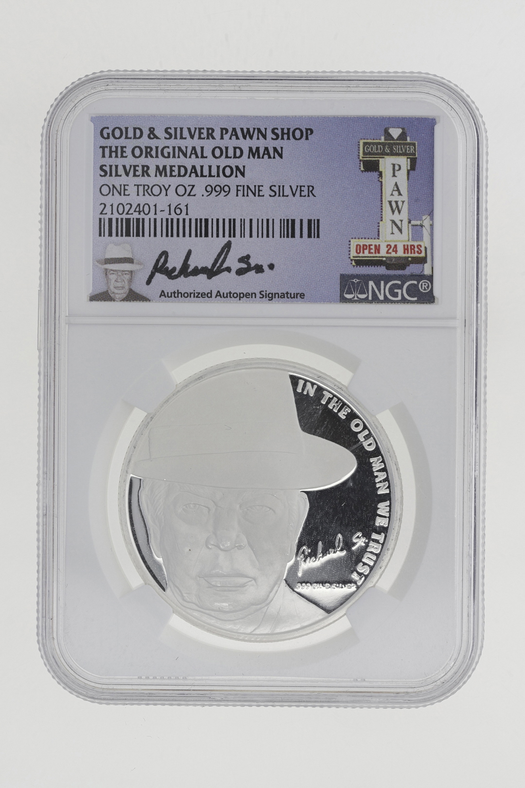 NGC Gold & Silver Pawn Shop The Original Old Man .999 Fine Silver Medallion