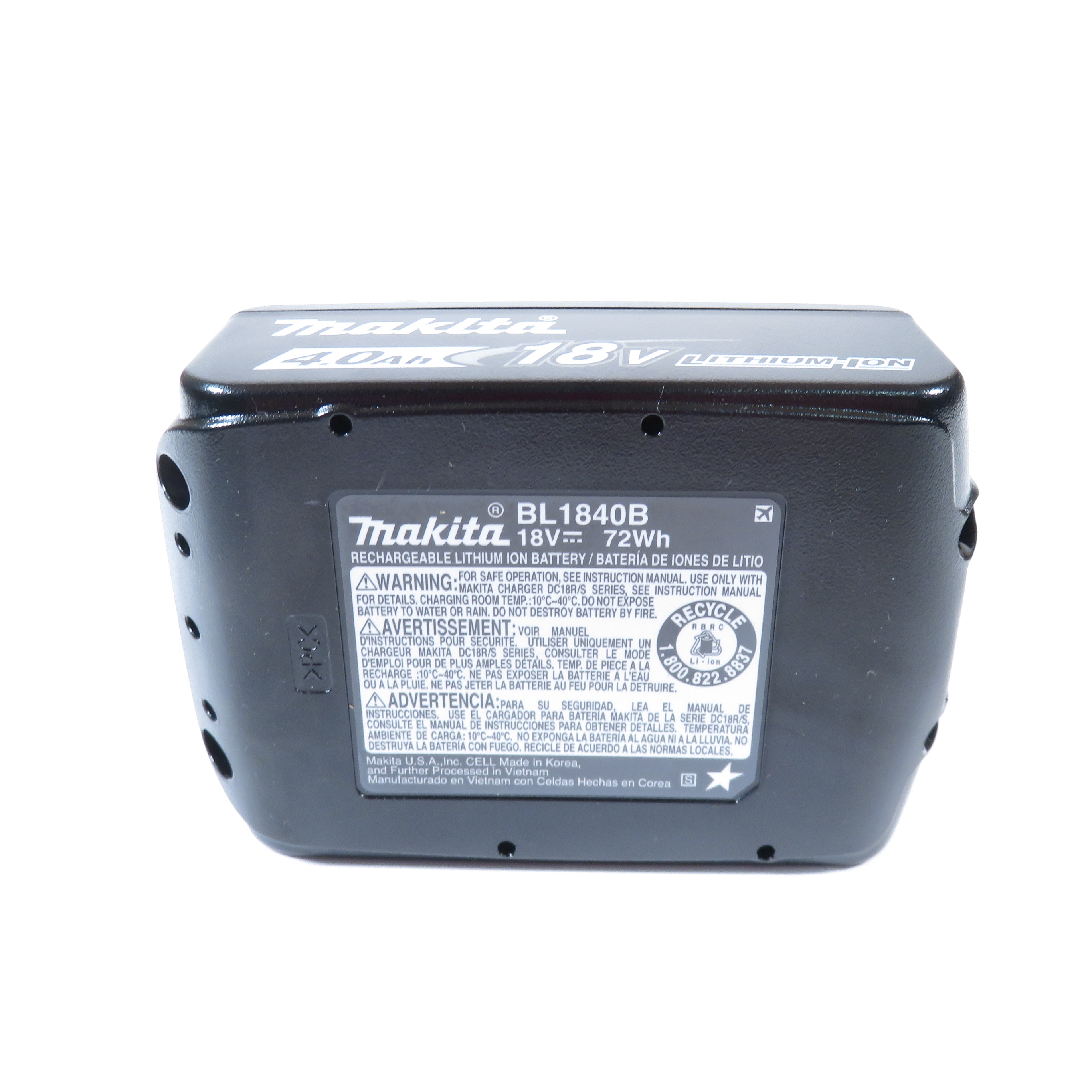 Makita BL1840B 18-Volt LXT Lithium-Ion High Capacity 4.0Ah Battery Pack