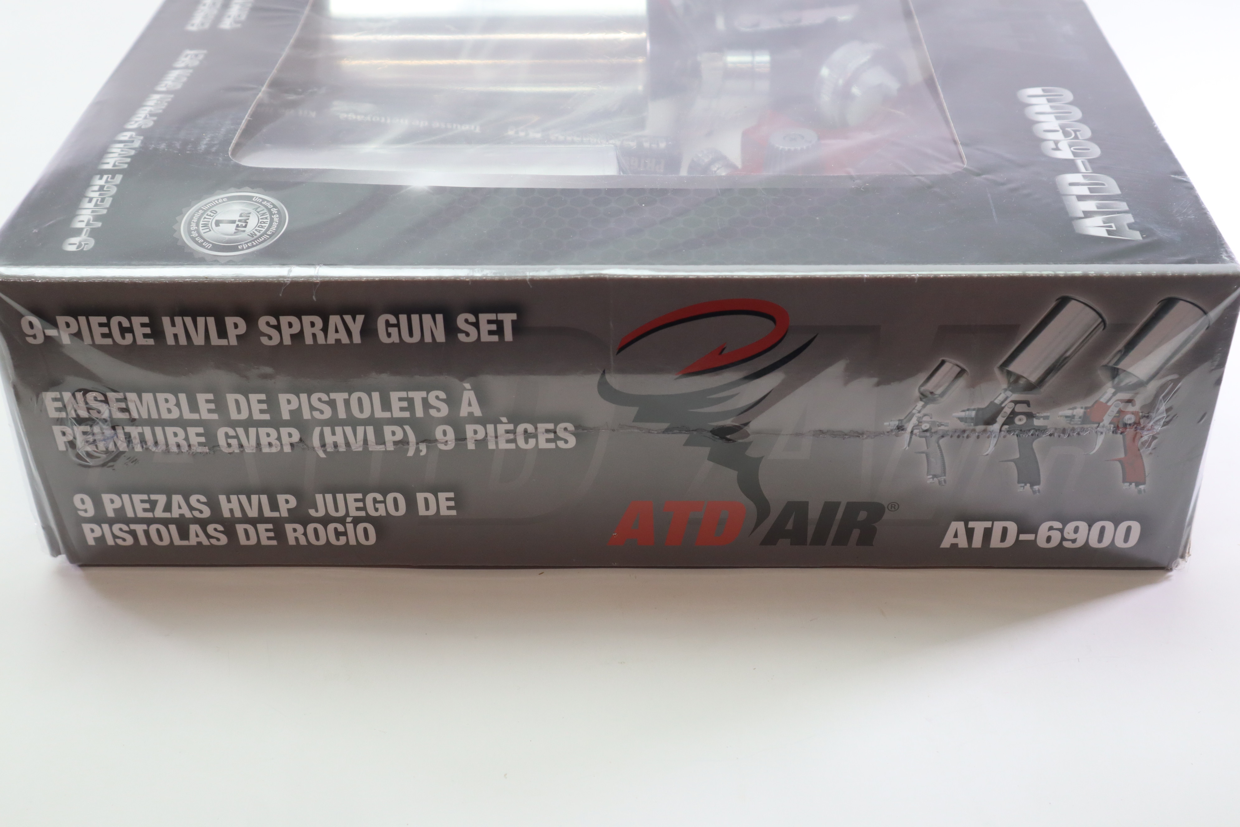 ATD Tools 6900 9-Piece HVLP Spray Gun Set Sealed