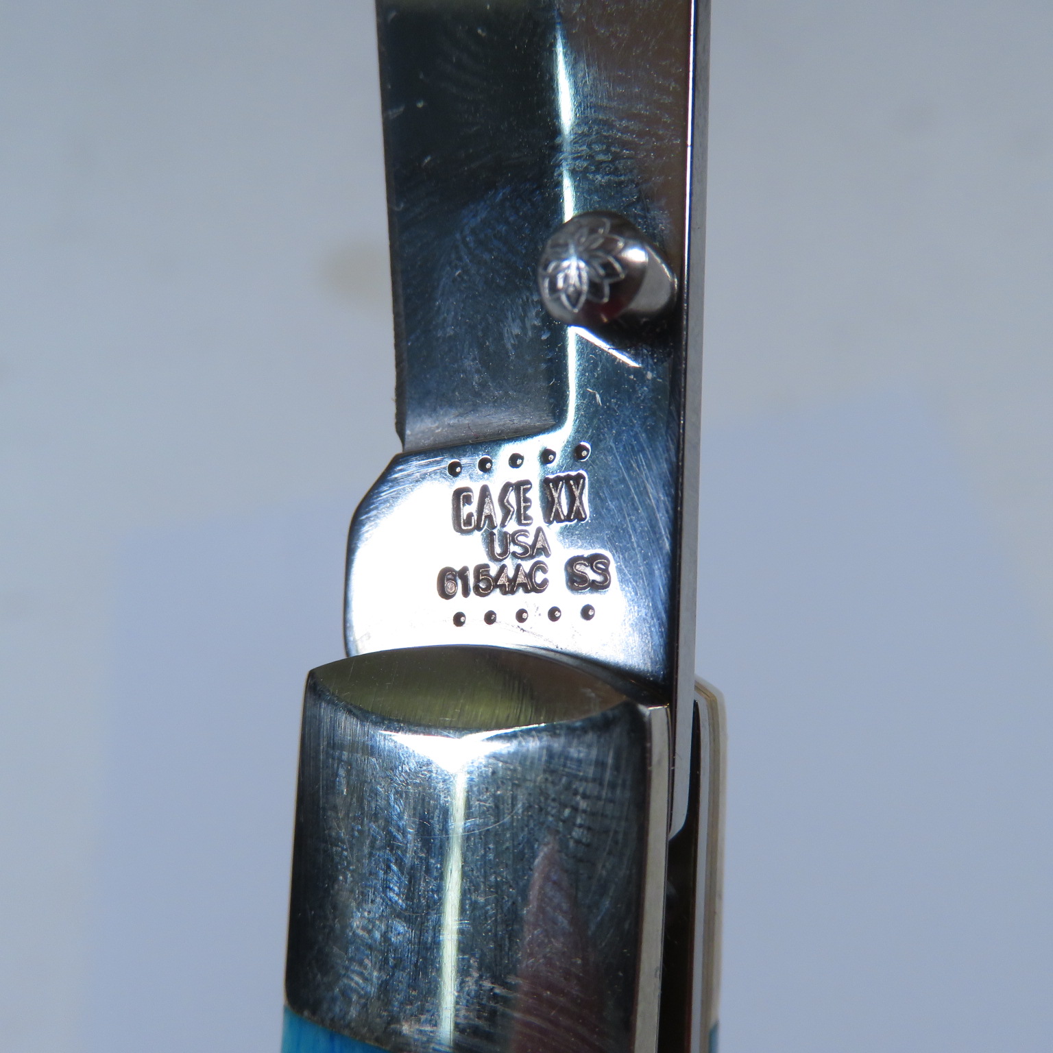 W.R. Case 25594 Kickstart Caribbean Blue Bone TrapperLock Folding ...