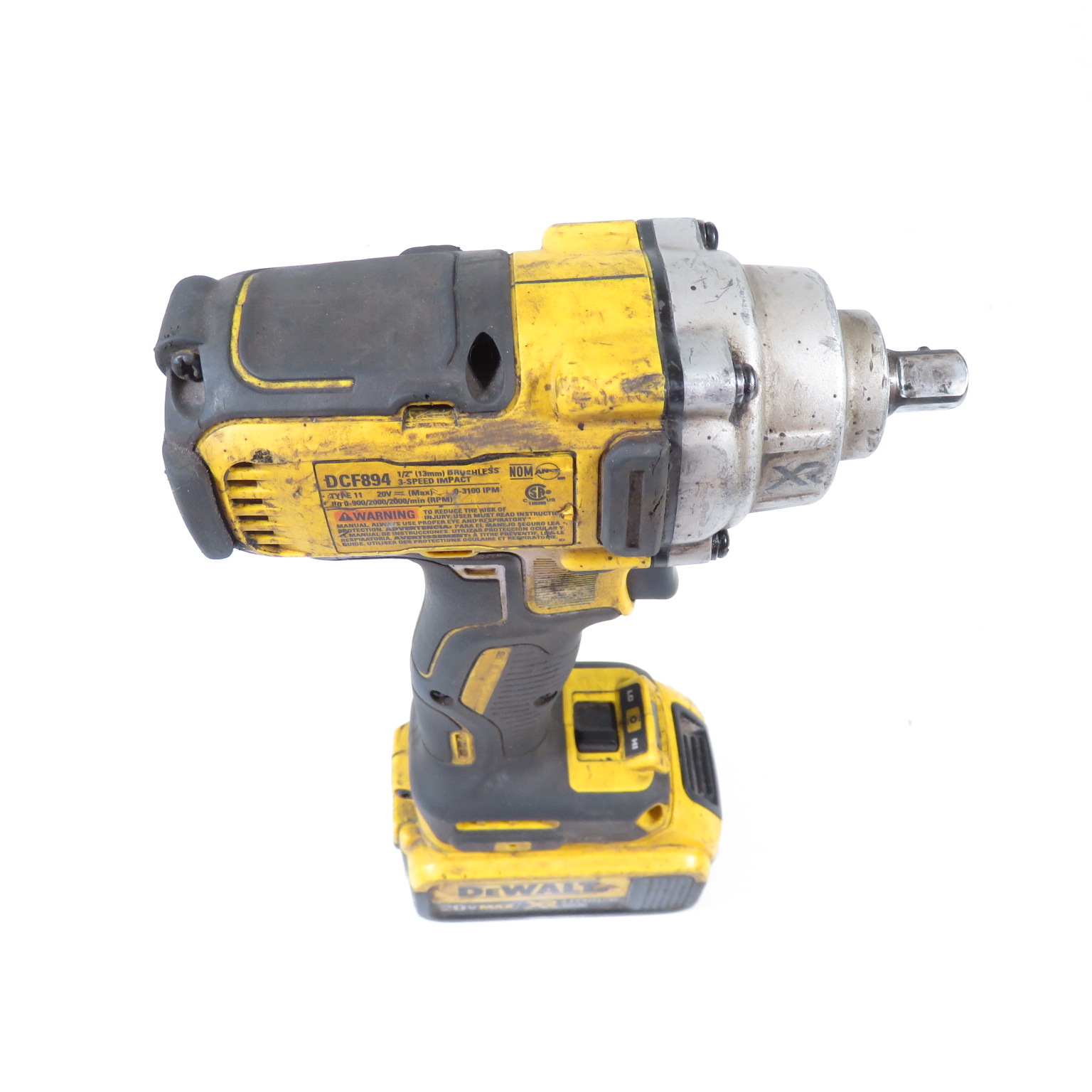 DEWALT DCF894 20-Volt Li-Ion Cordless Brushless 1/2" Mid-Range Impact ...