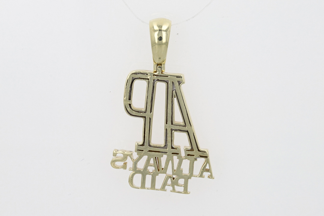 .28ctw Diamond "AP Always Paid" Pendant w/o Chain 10k Multi-Tone Gold 6 ...