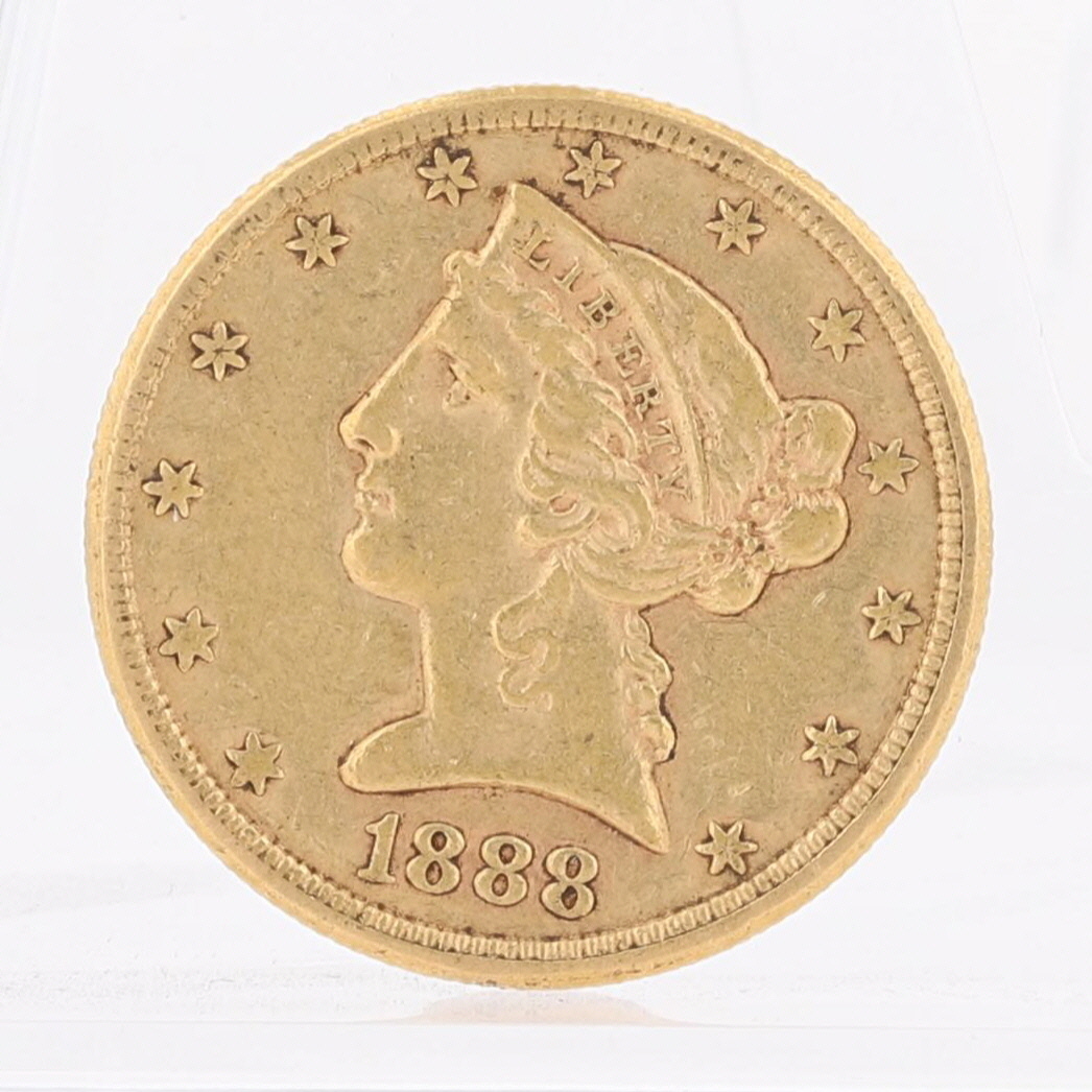 1888 $5 Liberty Head Half Eagle 90% Fine Gold Coin United States Coin