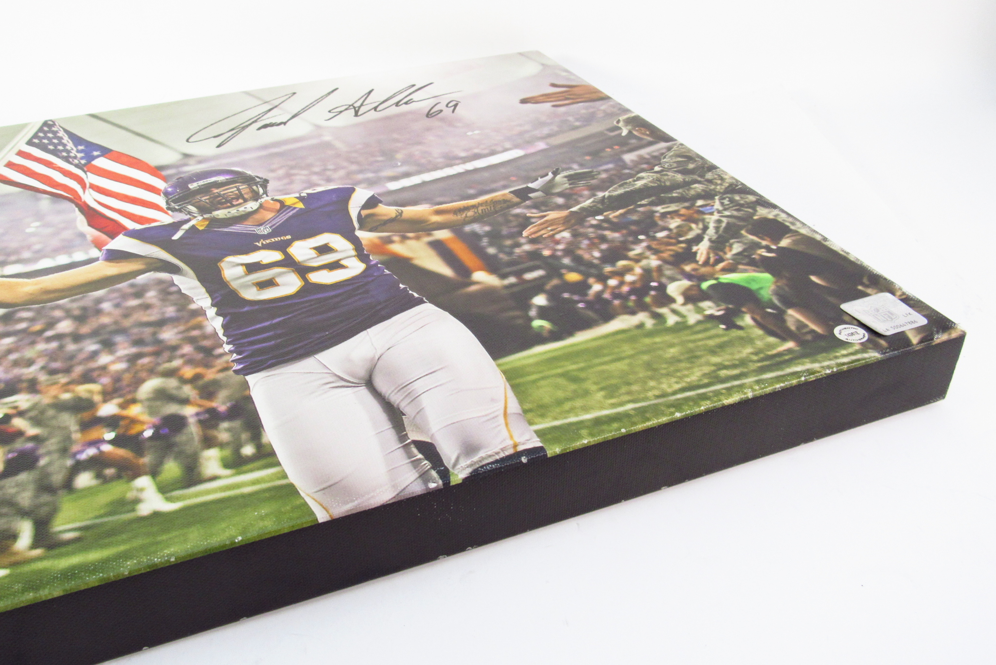 Jared Allen Autographed / Signed 16x20 Canvas Art Print - Not Authenticated