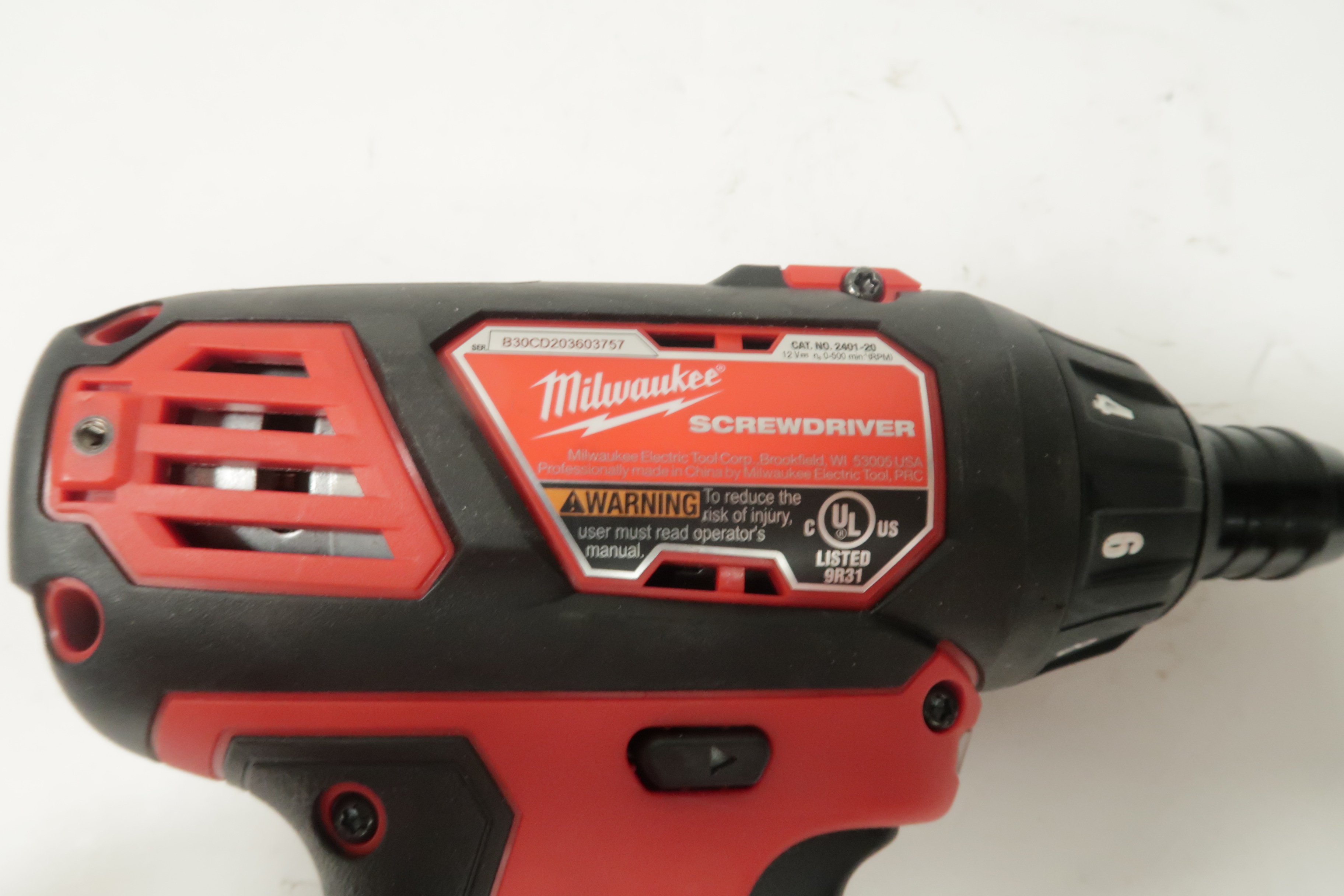 Milwaukee 2401-20 M12 1/4" Hex Screwdriver (Tool Only)