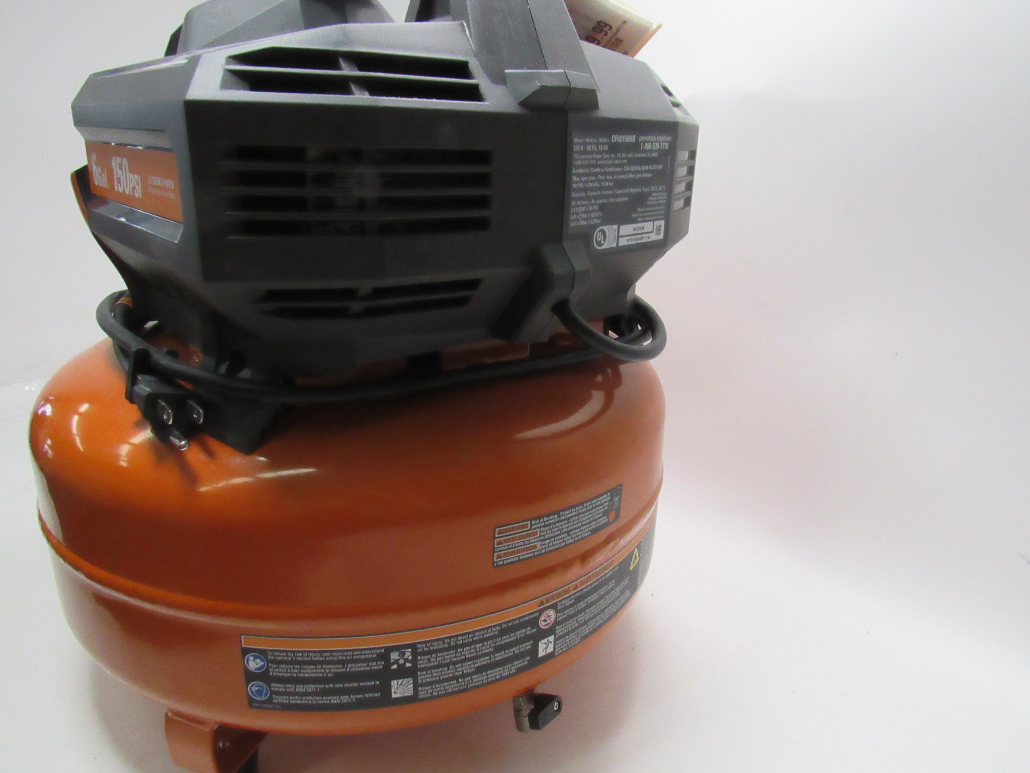 Ridgid OF60150HB 120V 6 Gallon 150 PSI Air Compressor Local Pickup Only