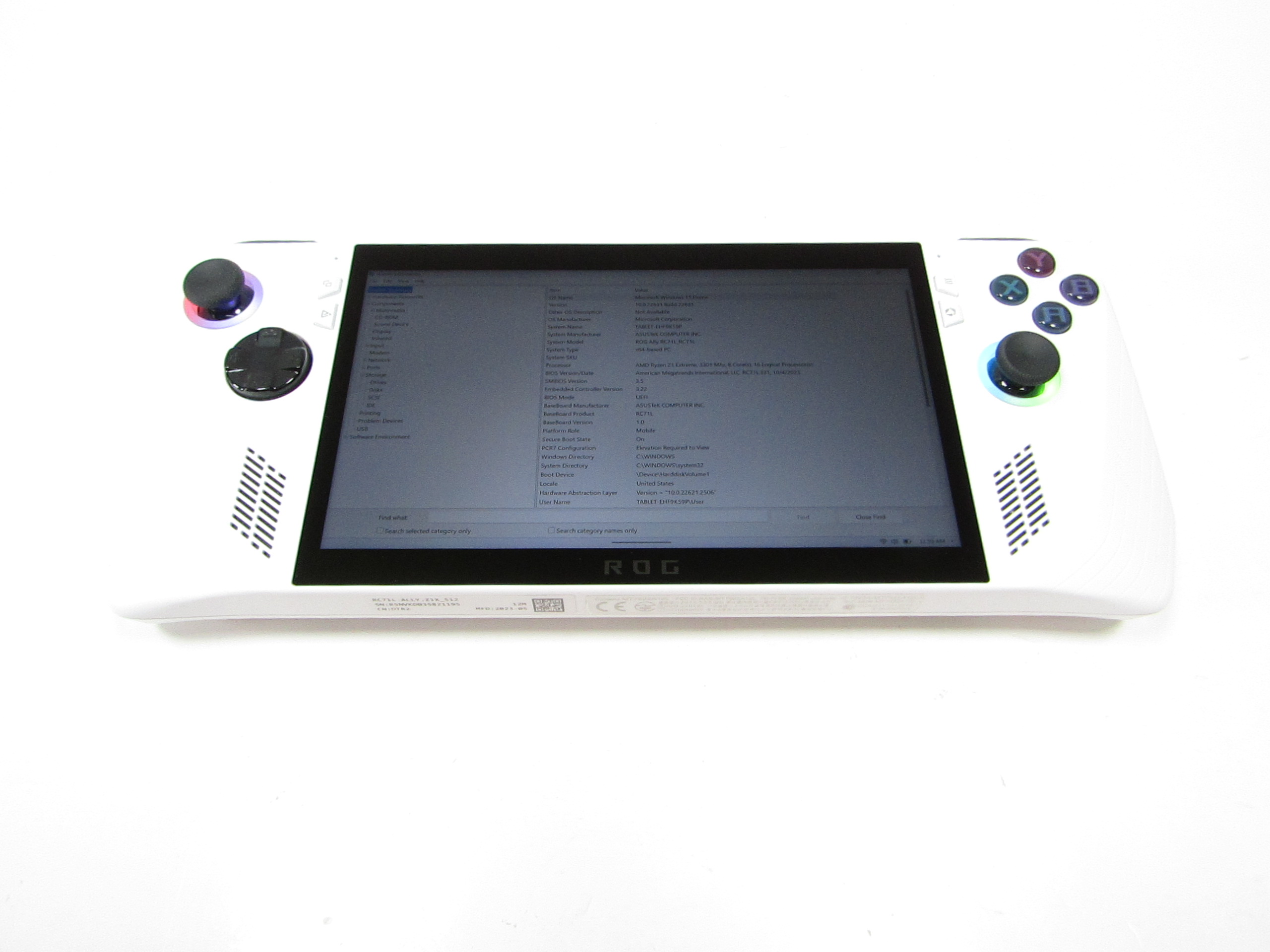 ASUS ROG Ally RC71L 7" 120Hz FHD 1080p Ryzen Z1 Extreme 512GB Handheld ...