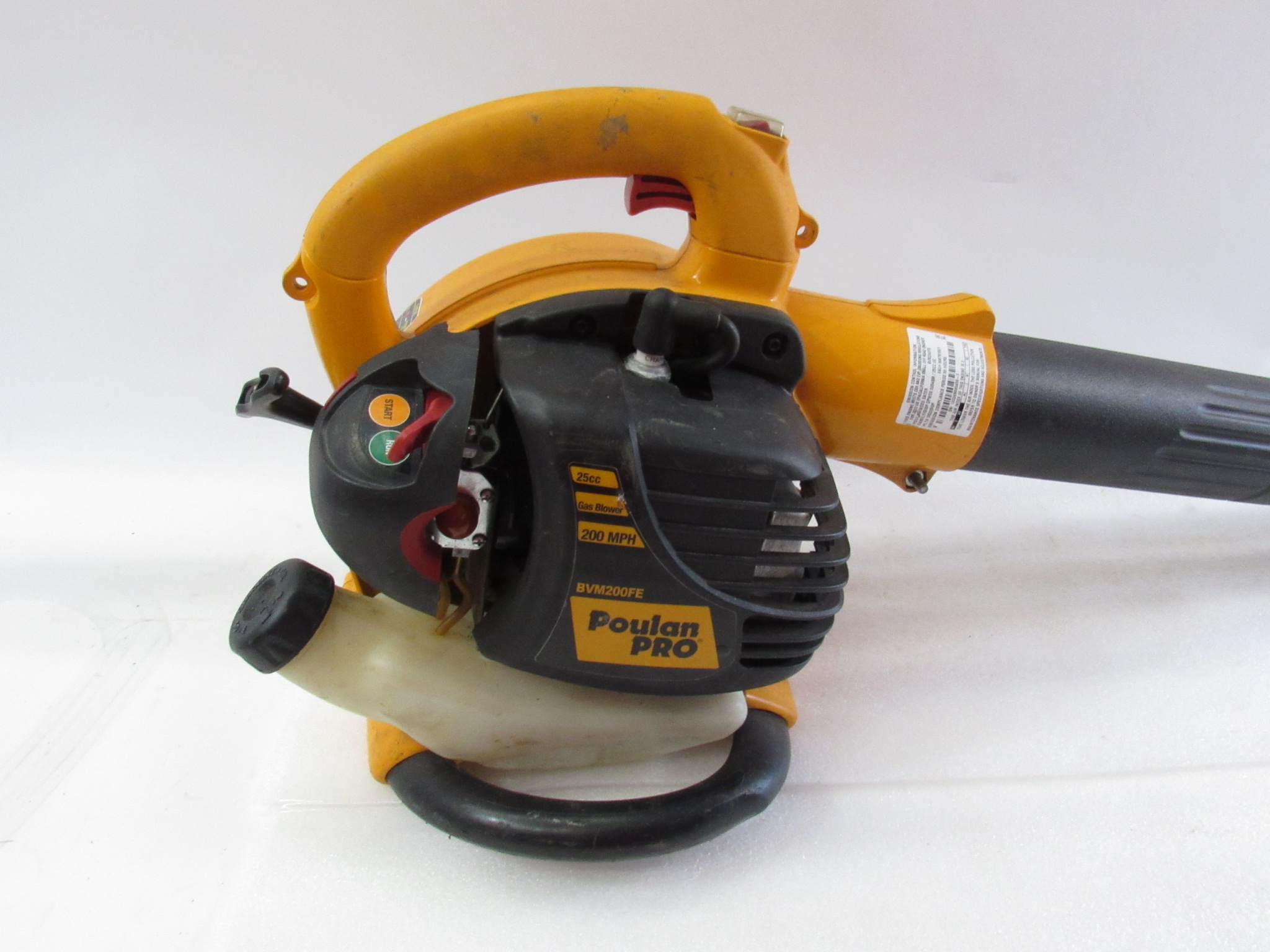 Poulan Pro BVM200FE 25cc 2 Cycle Gas Leaf Debris Handheld Blower Vacuum -200 MPH