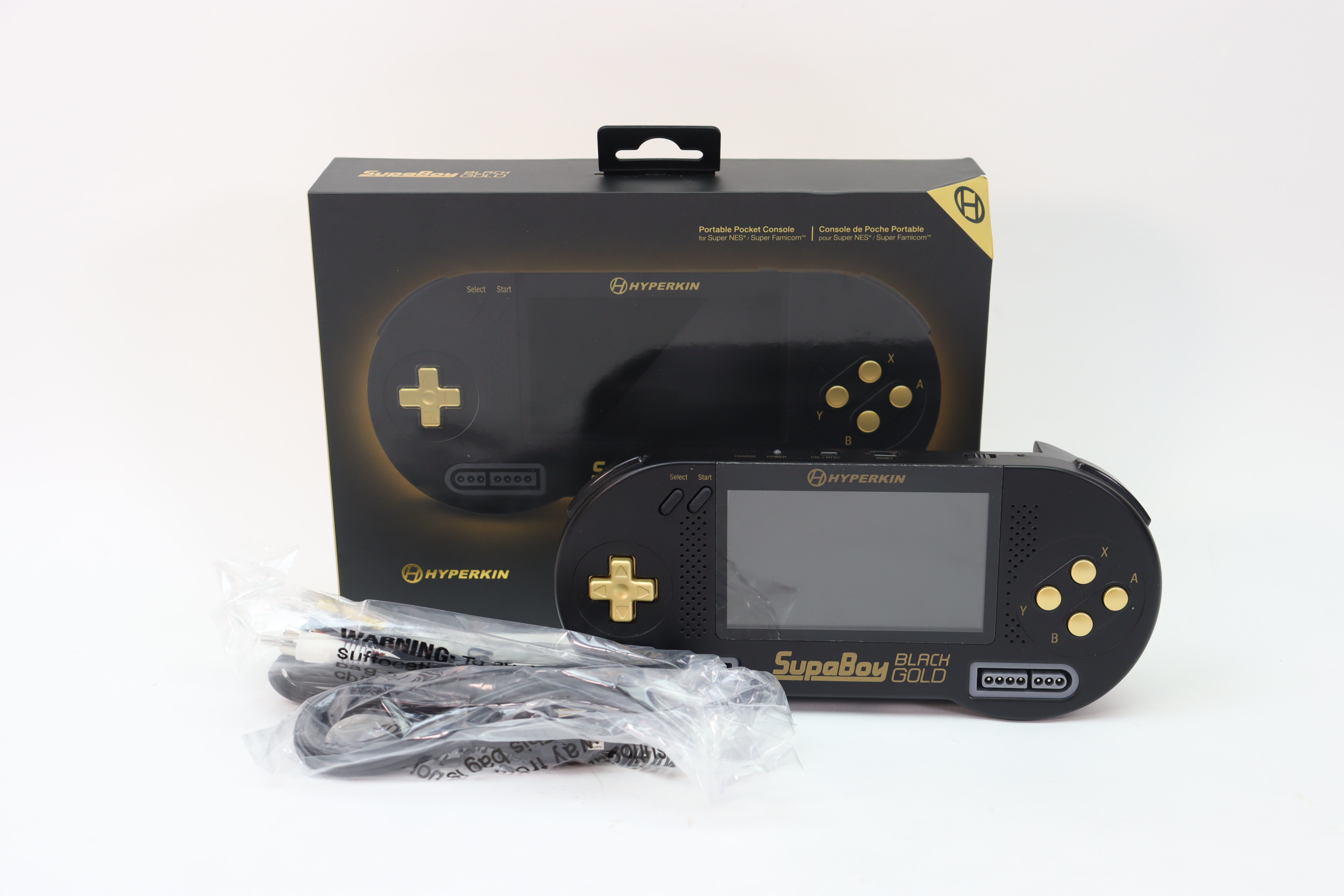 Hyperkin M08889BKGD SupaBoy Portable Pocket Console (Black/Gold) - For ...
