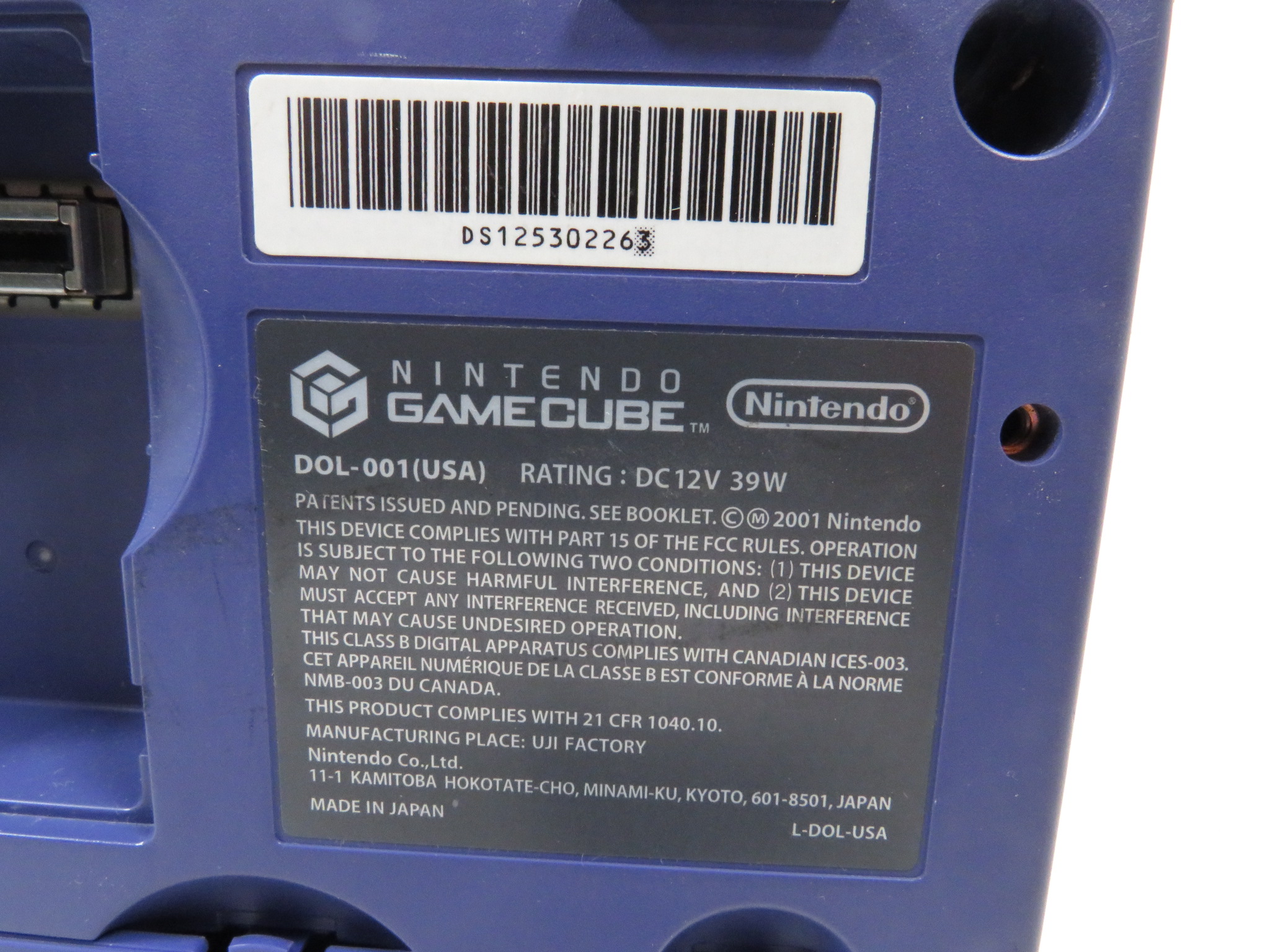 Nintendo DOL-001 GameCube Video Game Console 0950