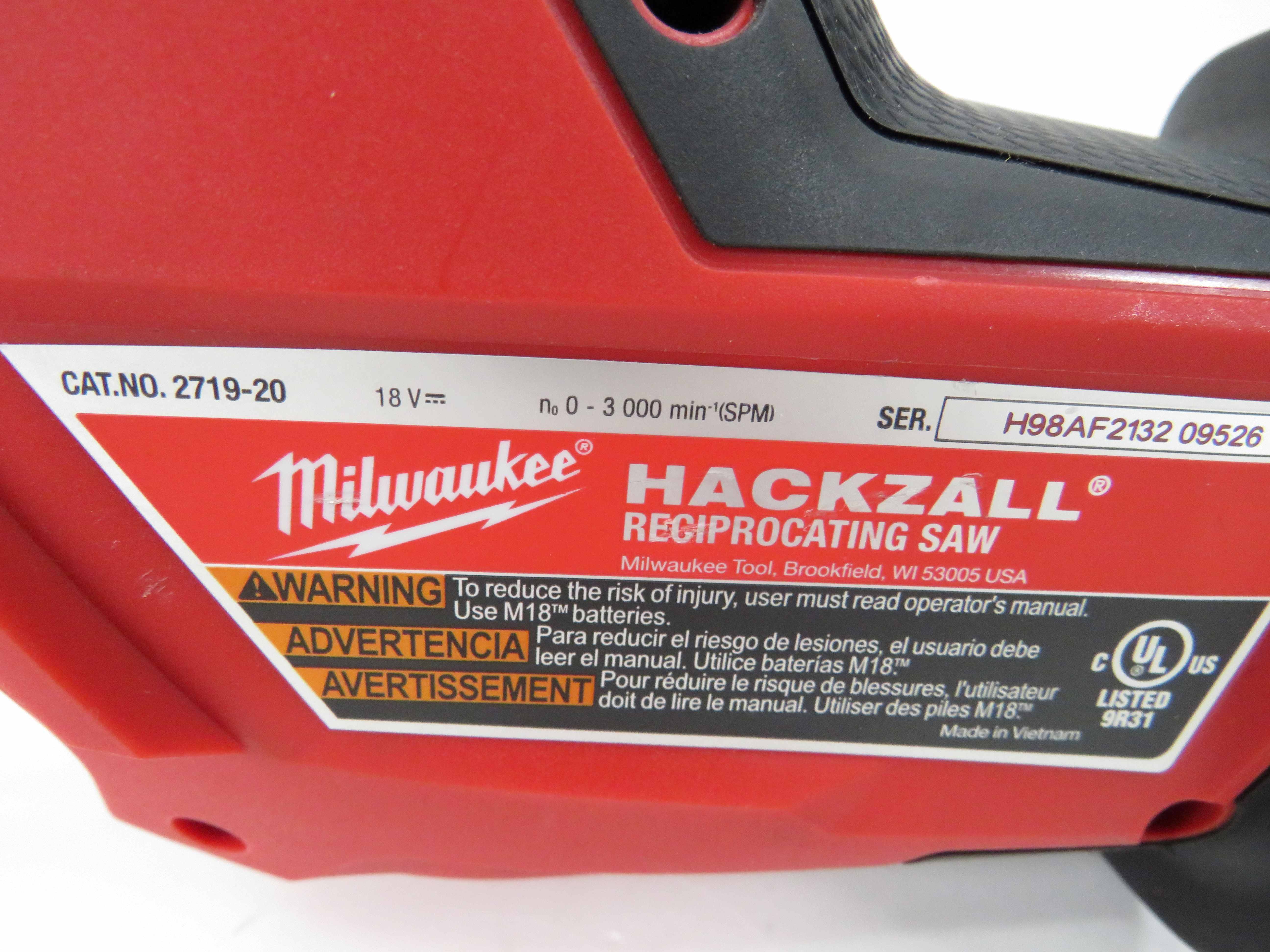 Milwaukee 2719-20 M18 Brushless Cordless Reciprocating Saw 1974