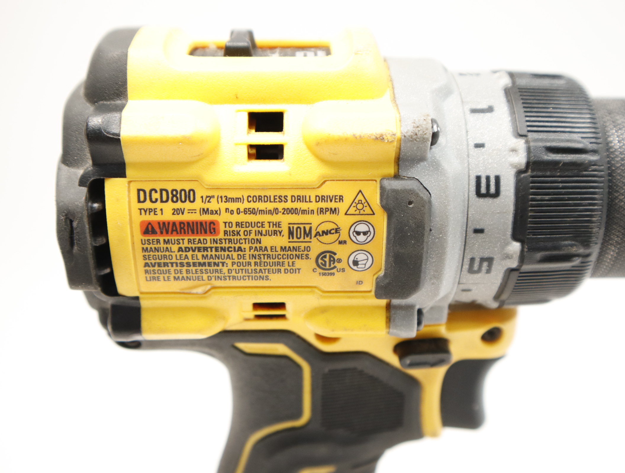 DeWalt DCD800 Cordless 1/2" Drill/Driver 20V Tool/ Battery Only