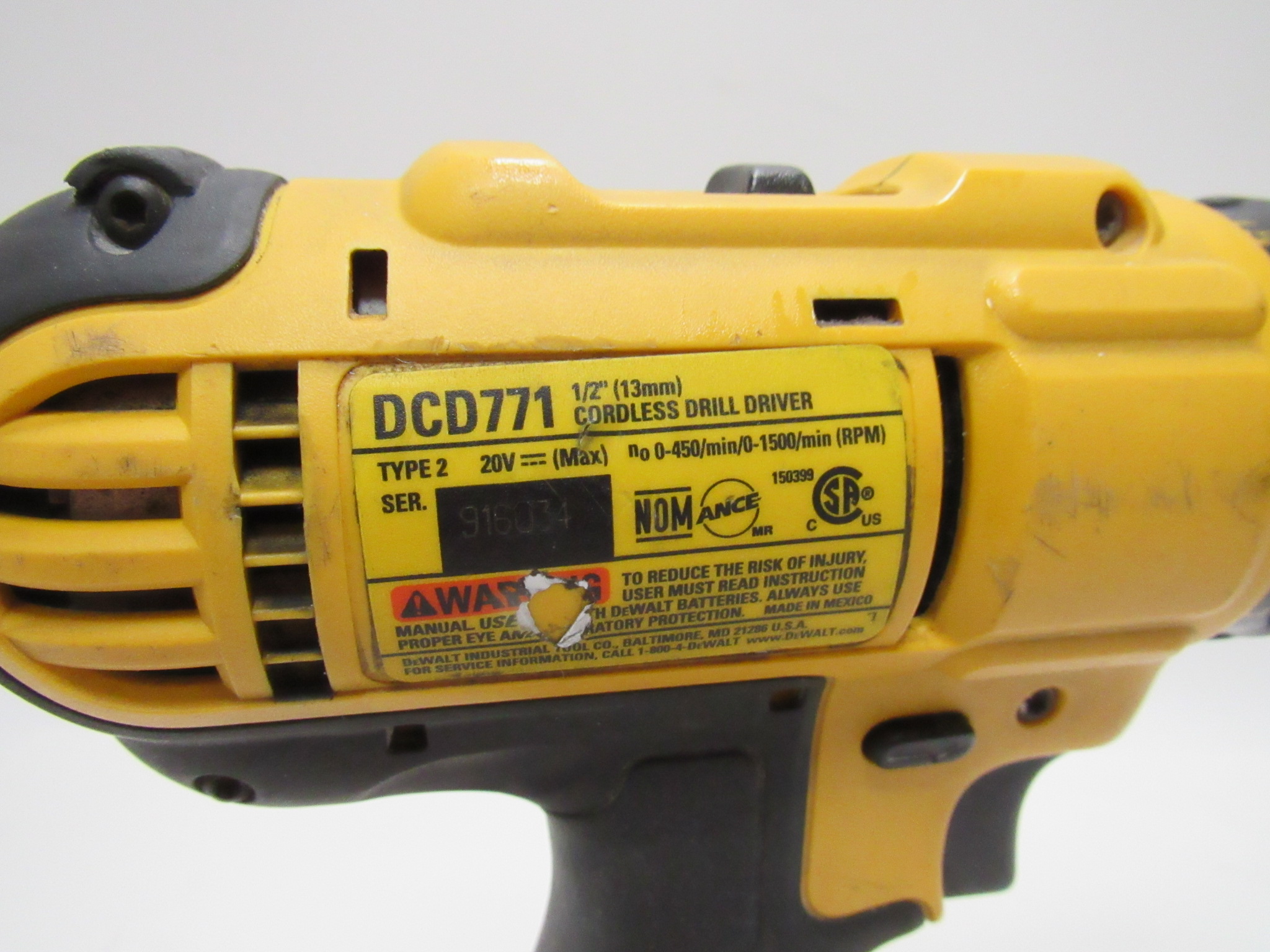 DeWalt DCD771 20-Volt MAX Lithium-Ion Cordless 1/2 in. Drive Drill/Driver