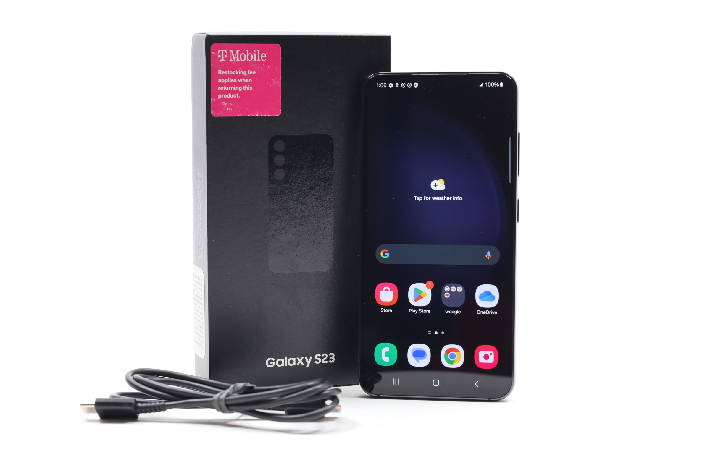 Samsung Galaxy S23 SM-S911U 128GB T-Mobile 5G 6.1" Smartphone - Phantom Black