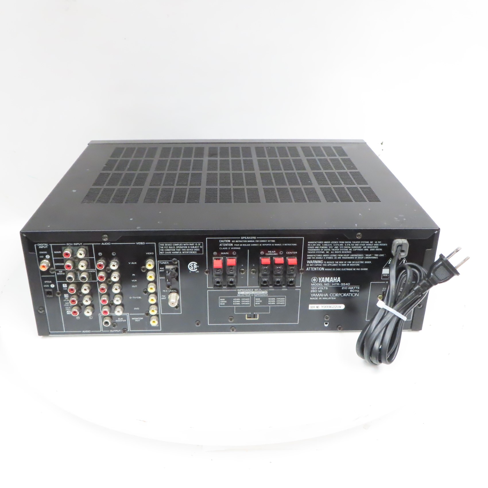 Yamaha HTR-5540 160W RMS 5.1-Channel Stereo A/V Receiver (Local Pick-Up ...