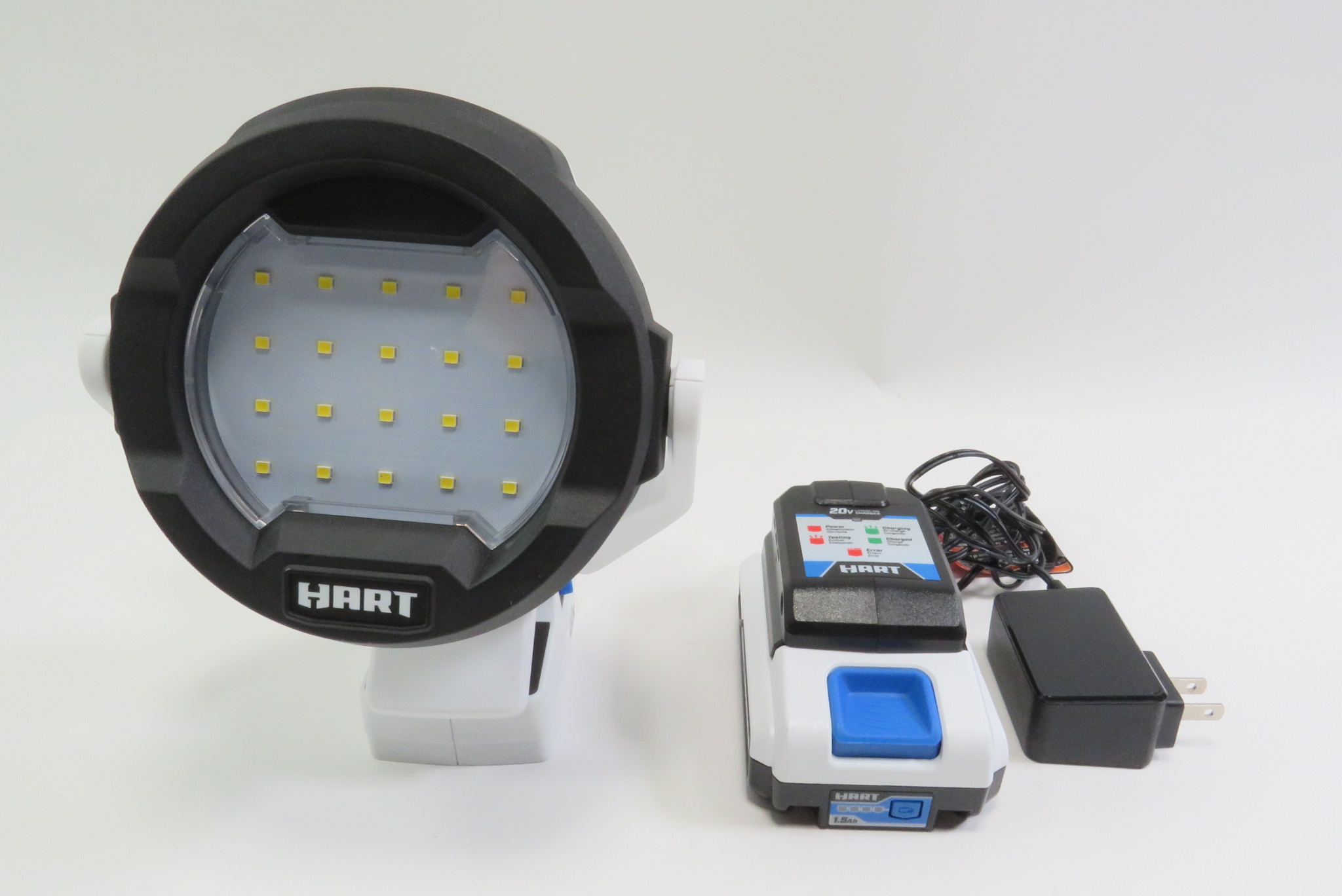 HART HPWL03 20-Volt 900 Lumens LED Clamping Light Kit