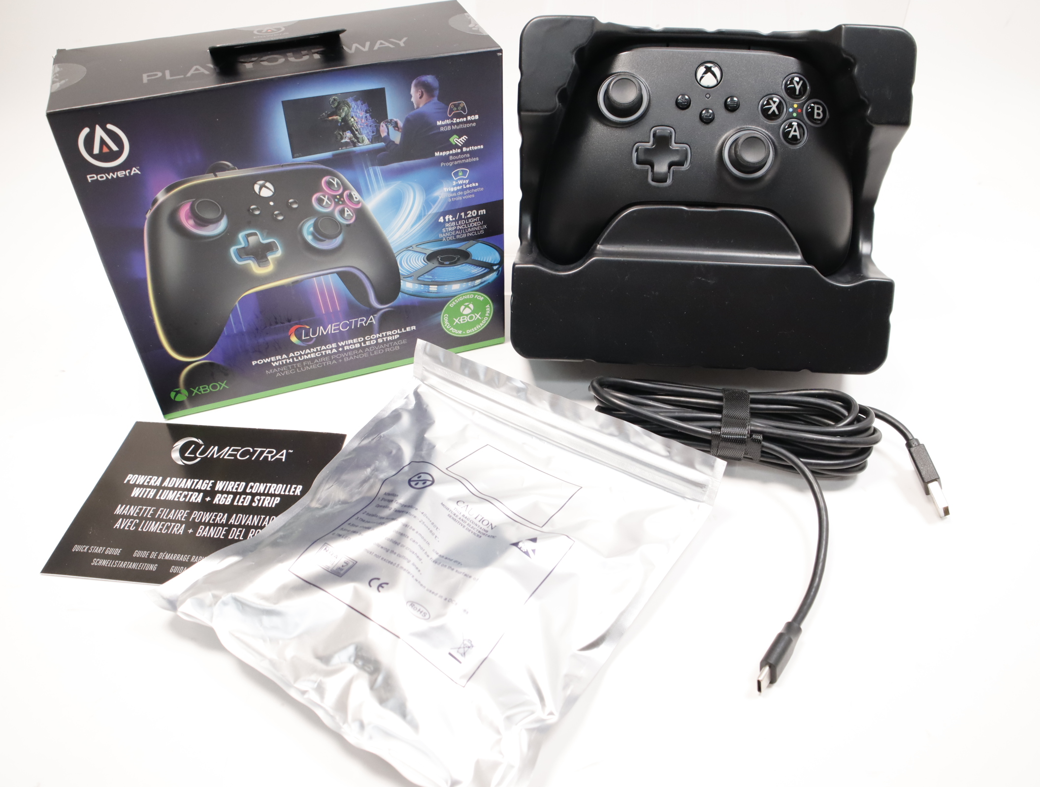 PowerA Advantage Lumectra Wired Controller Xbox Series X|S RGB LED Strip