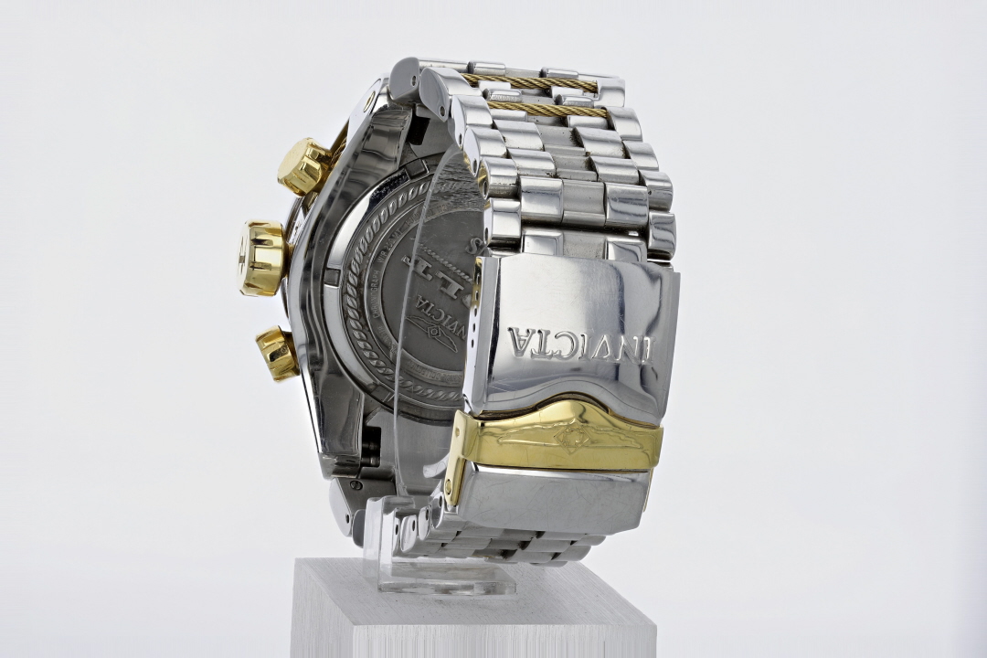 Invicta Reserve Bolt Mother of Pearl Dial Diamond Bezel Chronograph Men ...