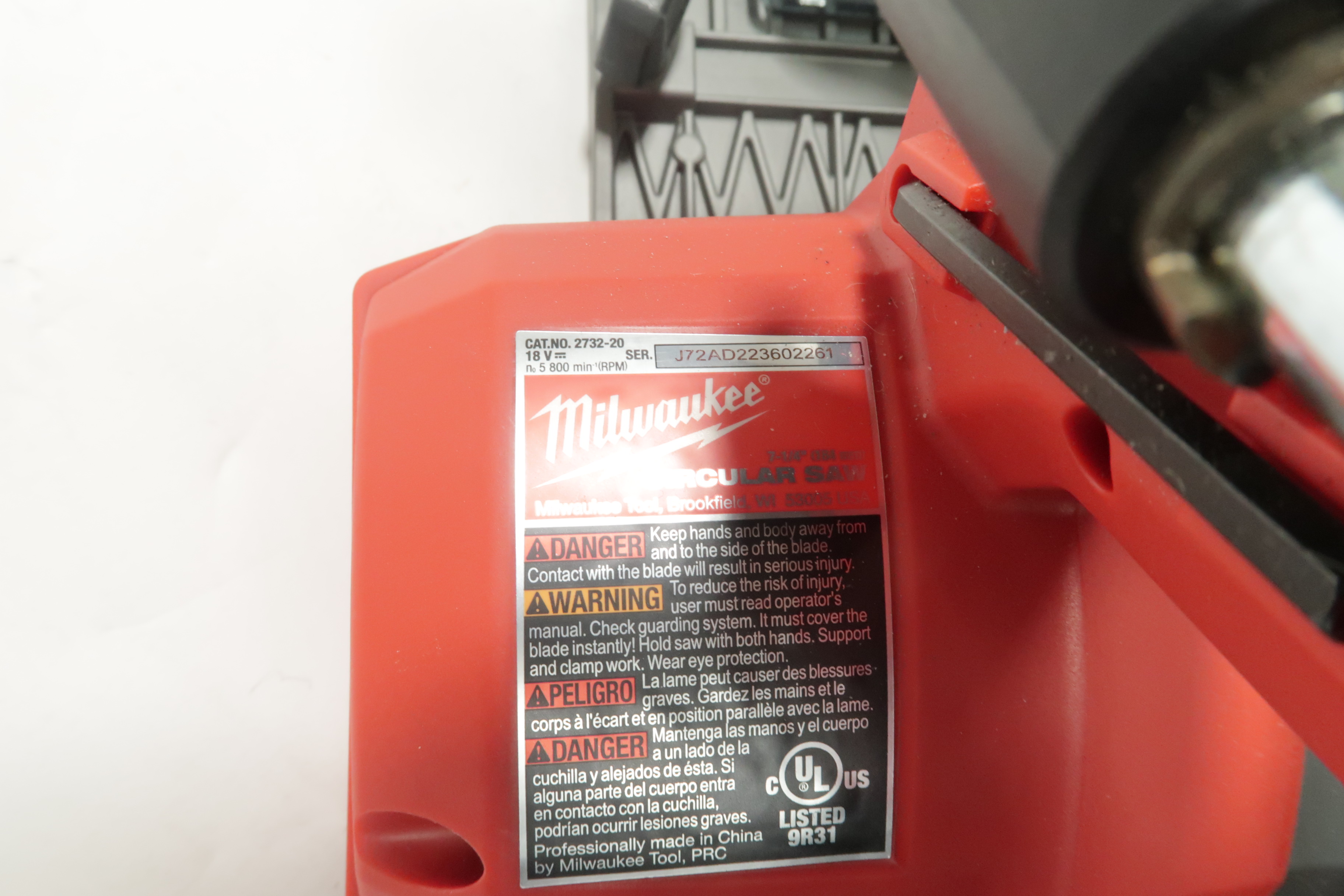 Milwaukee 2732-20 M18 FUEL 18V Brushless Cordless 7-1/4" Circular Saw 0069