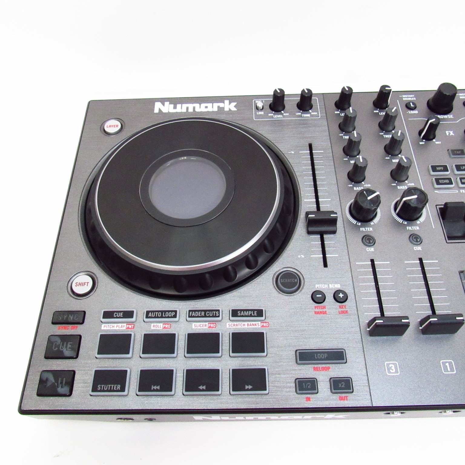 Numark NS4FX 4-Channel DJ Controller - Silver / Black