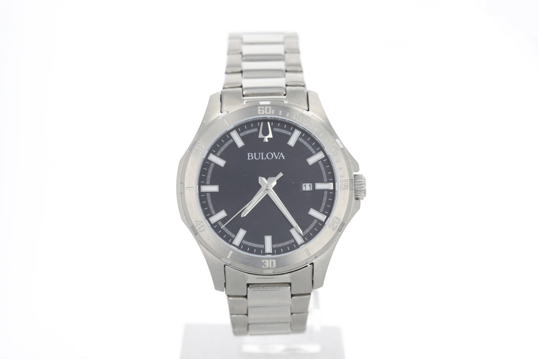 Bulova Sports Classic Black Dial Quartz Stainless Steel Men's Wristwatch