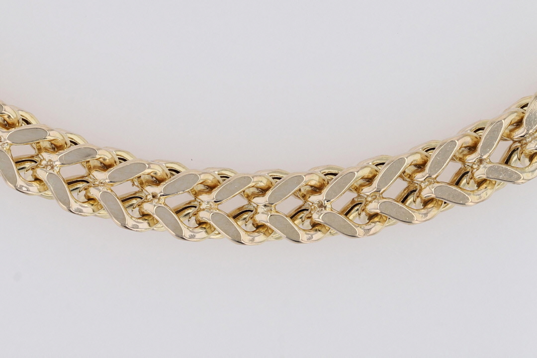 5.2mm Foxtail Link Chain 22.25" Necklace 10k Yellow Gold 22.07 Grams