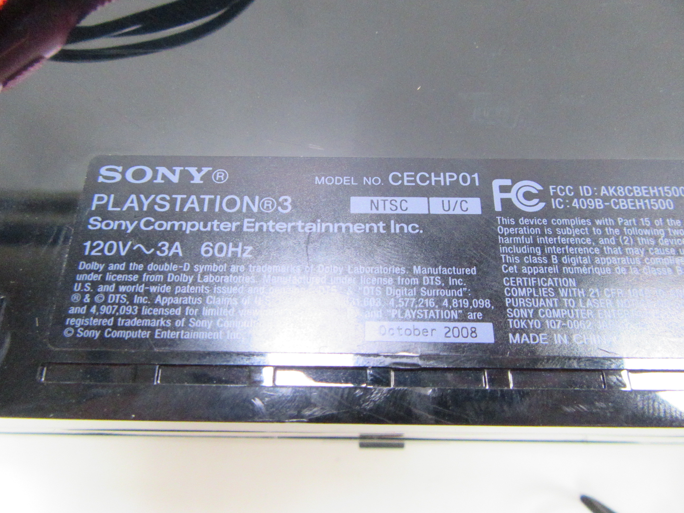 Sony PlayStation 3 Original Piano Black 160GB CECHP01 Video Game ...