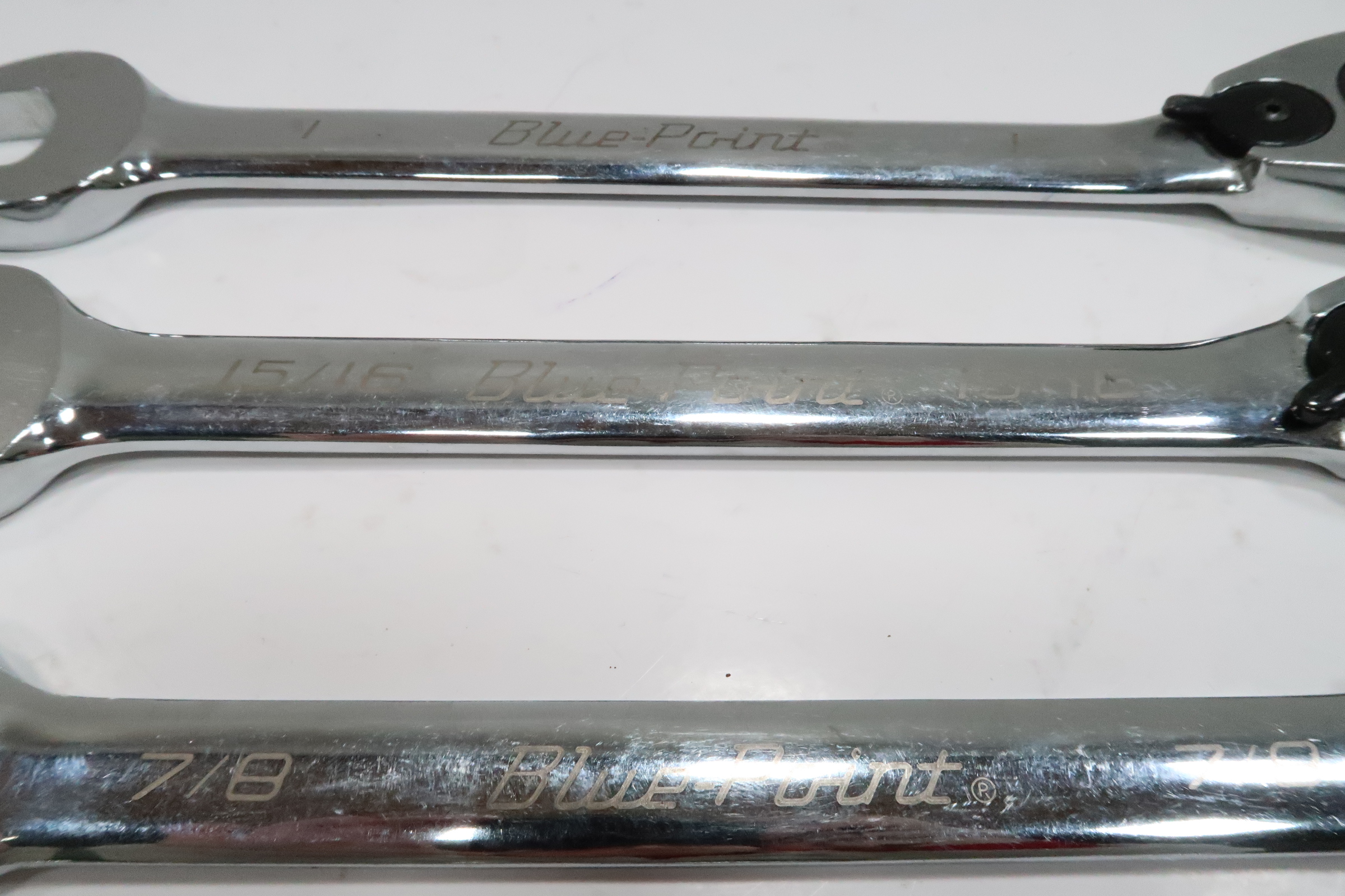 Blue-Point BOER704 4pc 12pt SAE 15° Offset Ratcheting Box Open-End ...