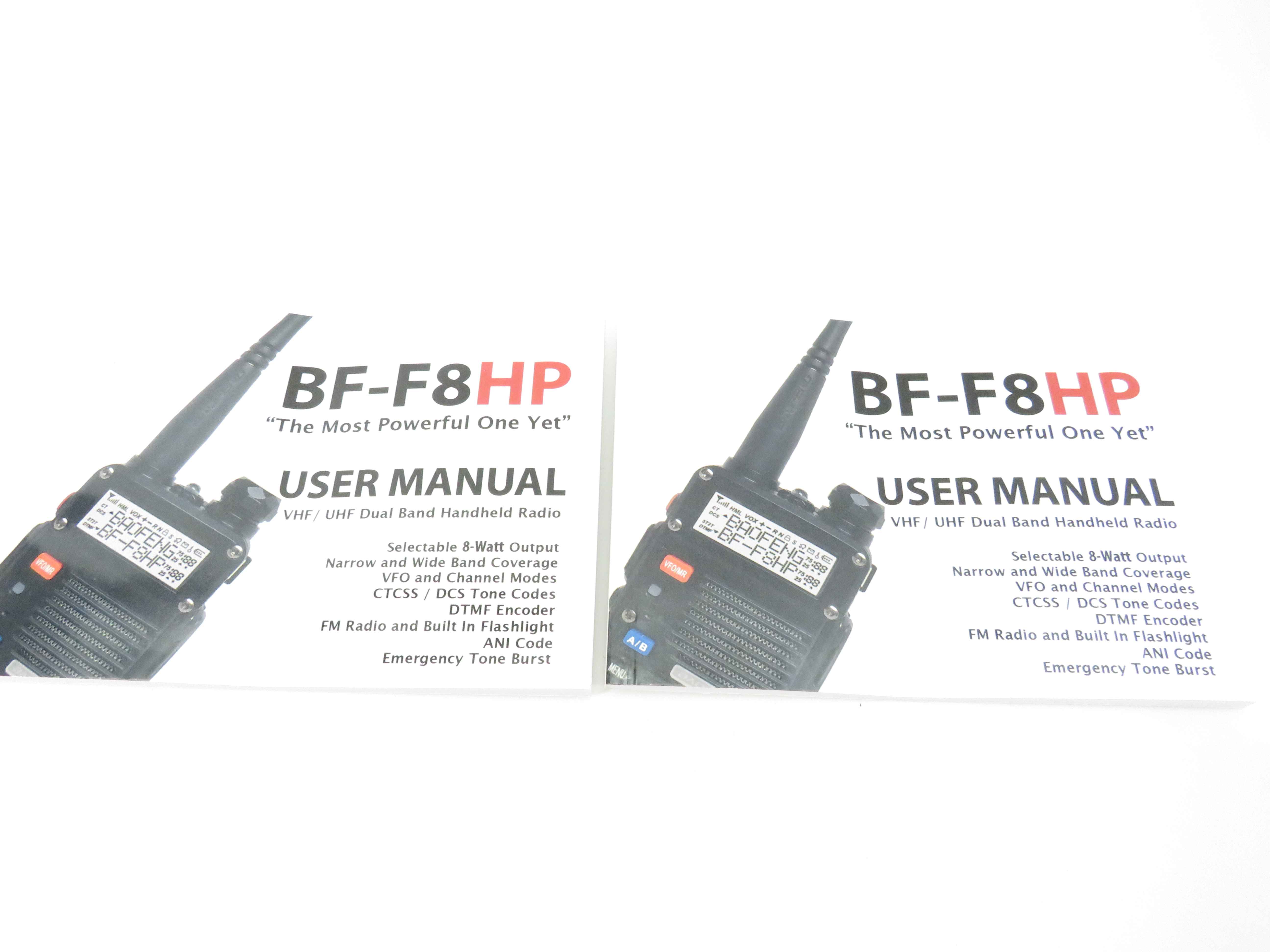 Baofeng BTech BF-F8HP VHF/UH Dual Band Handheld Radio Set Pair