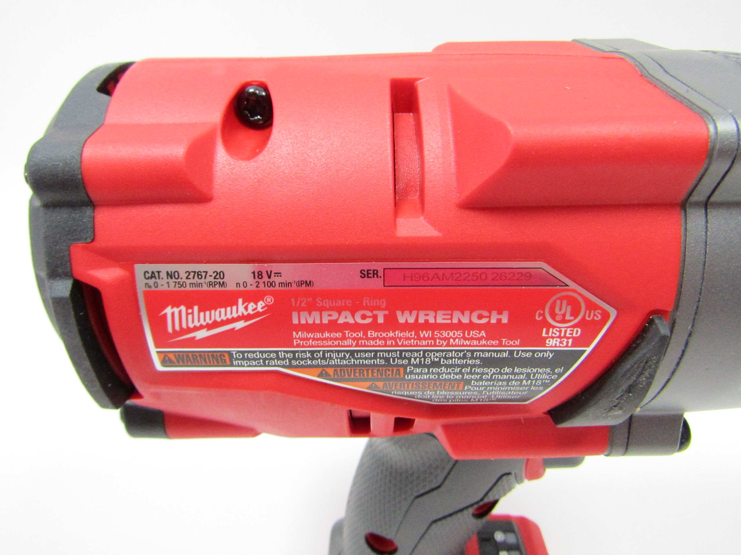 Milwaukee 2767-20 M18 FUEL Li-Ion Brushless Cordless 1/2 in. Impact ...
