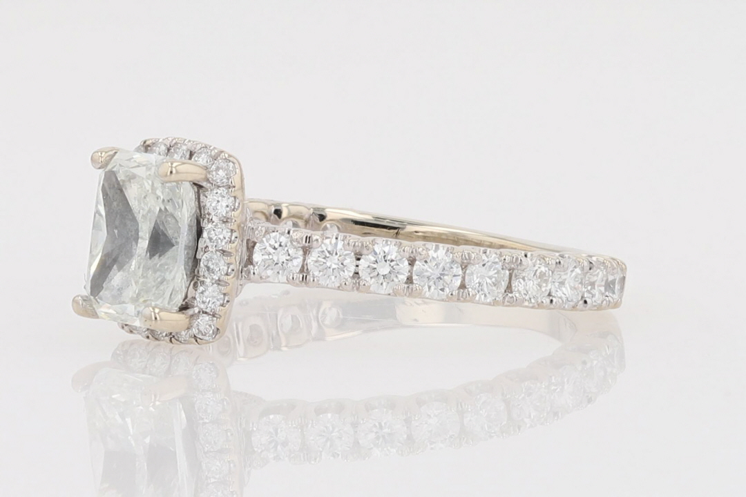 Neil Lane® 1.58ctw Radiant Diamond Halo Engagement Ring 14k White Gold ...