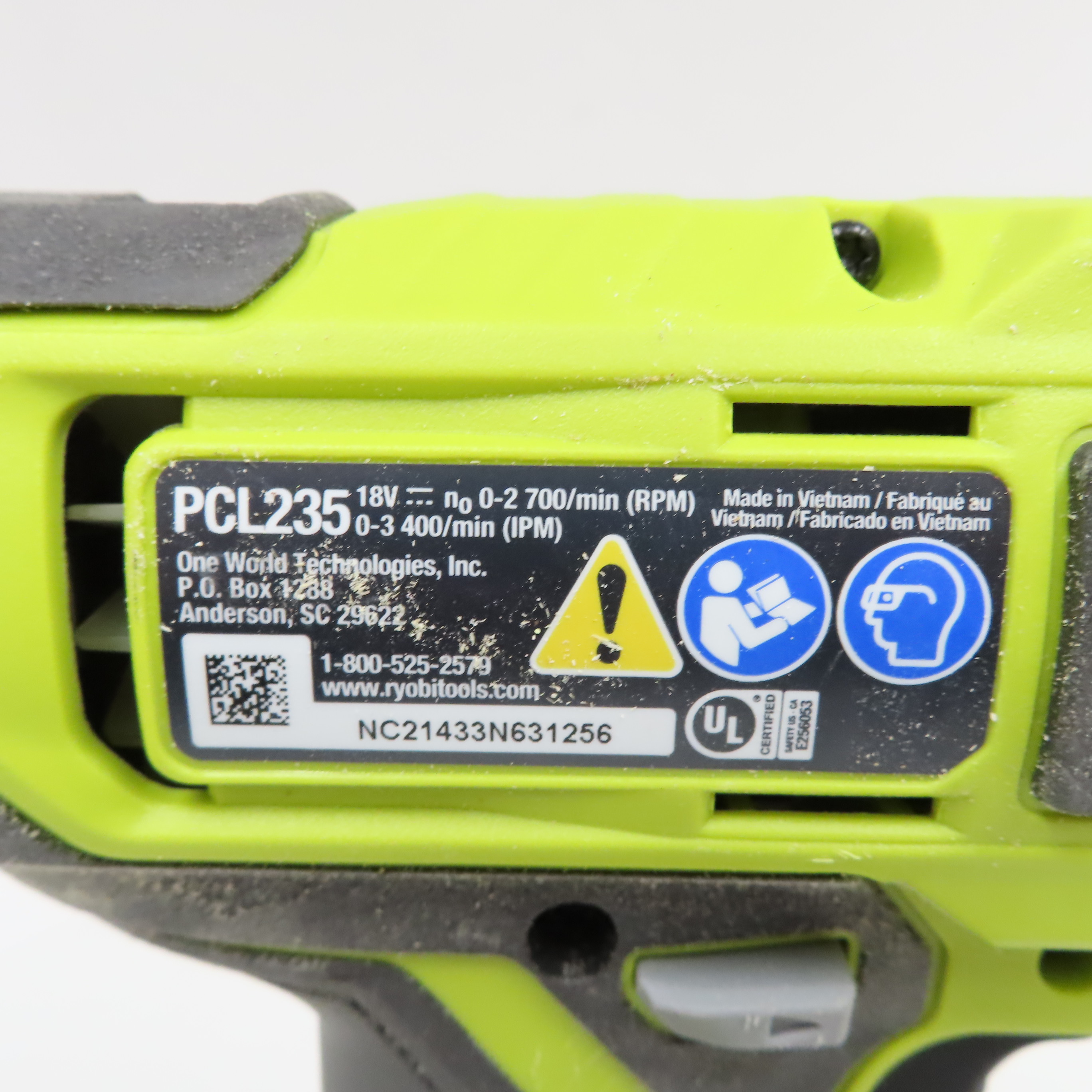 Ryobi PCL235 ONE+ 18V 1/4" Cordless Impact Driver Kit