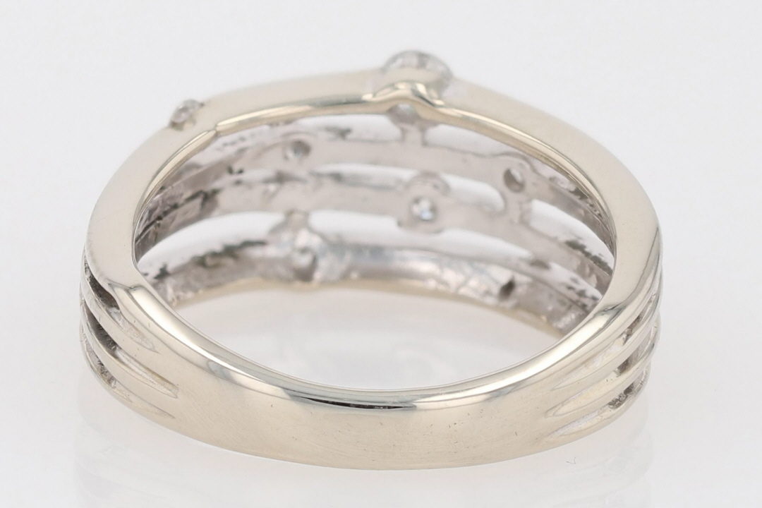 .17ctw Round Cut Diamond Split Shank Statement Band Ring 10k White Gold ...