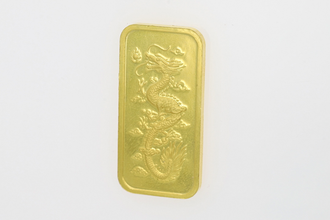 1 oz Thailand Dragon 2 Baht Gold Bar 23k Fine Gold
