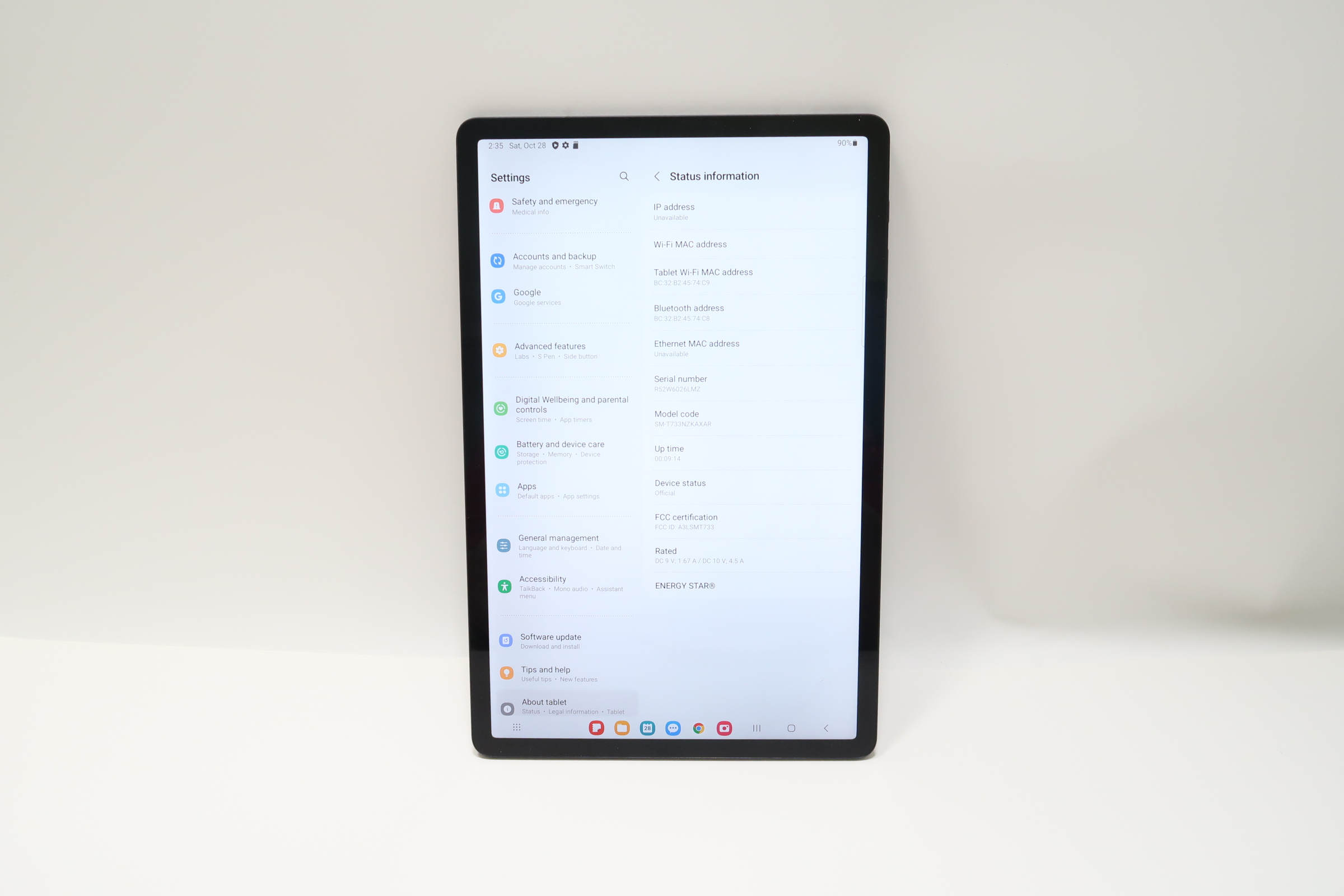 Samsung Galaxy Tab S7 FE SM-T733 64GB Storage WiFi-Only Touchscreen Tablet