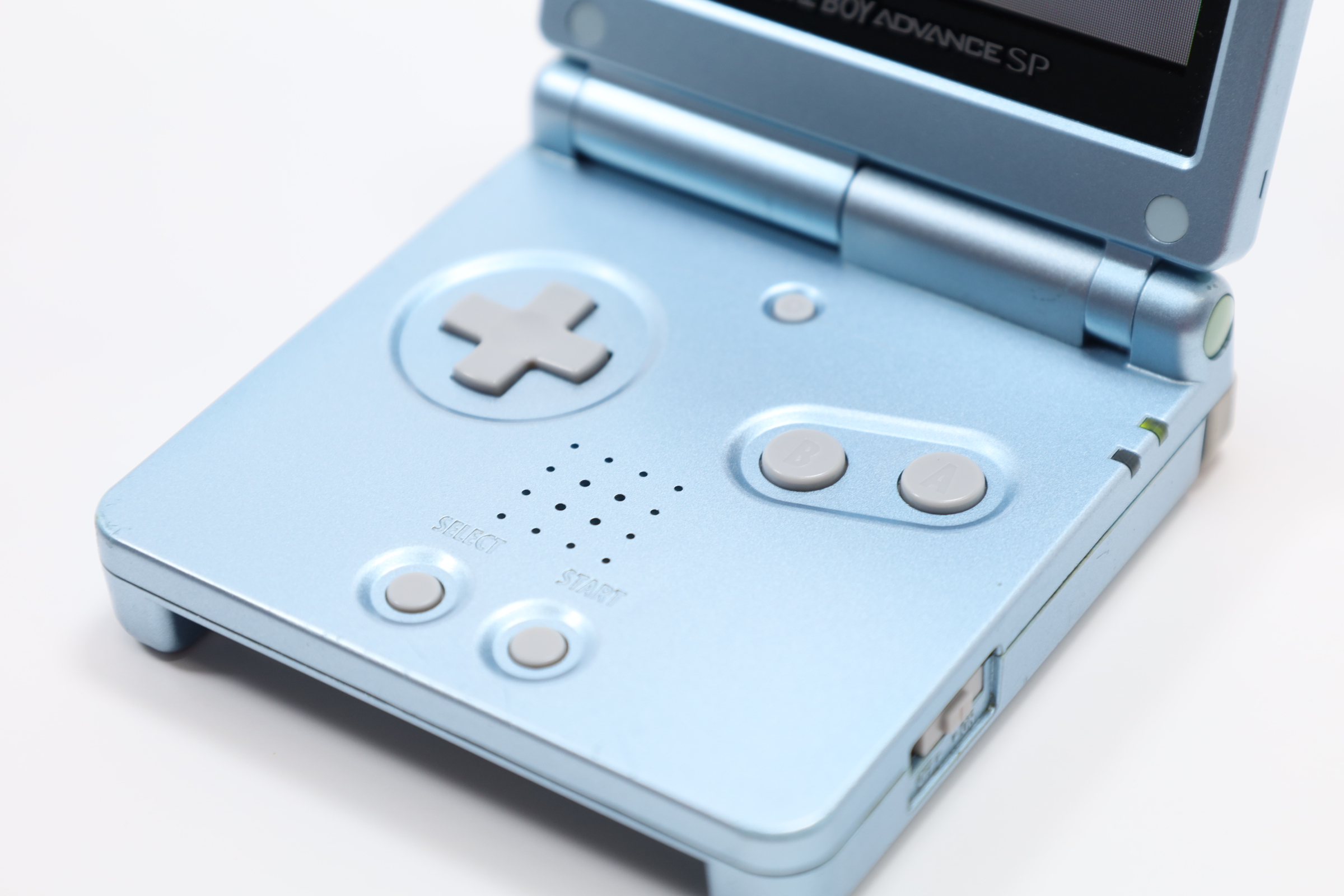 Nintendo Game Boy Advance SP AGS-101 Back-Lit Portable Game System - Pearl Blue