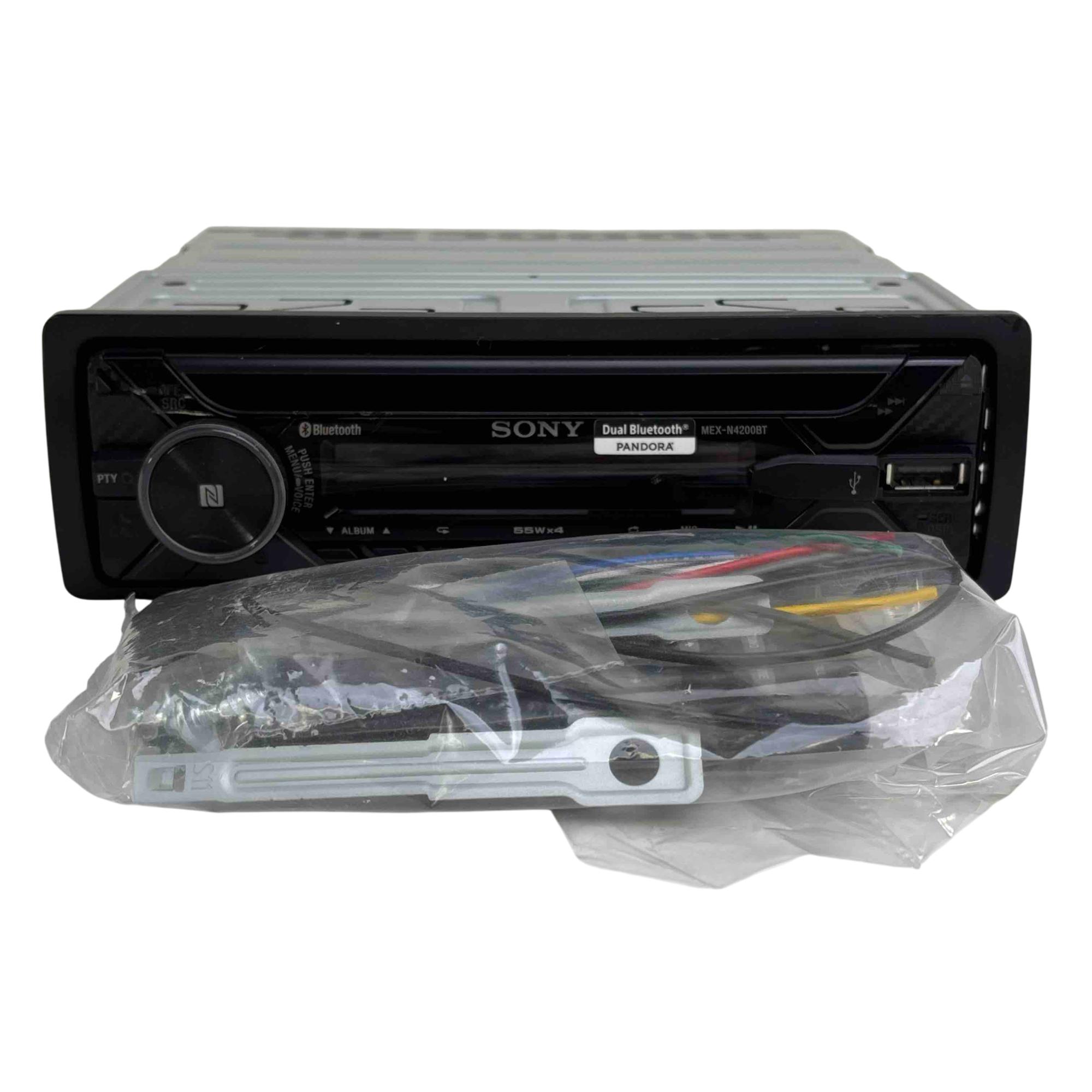 Sony MEX-N4200BT Single-DIN FM/AM CD Bluetooth Car Audio Receiver Radio ...