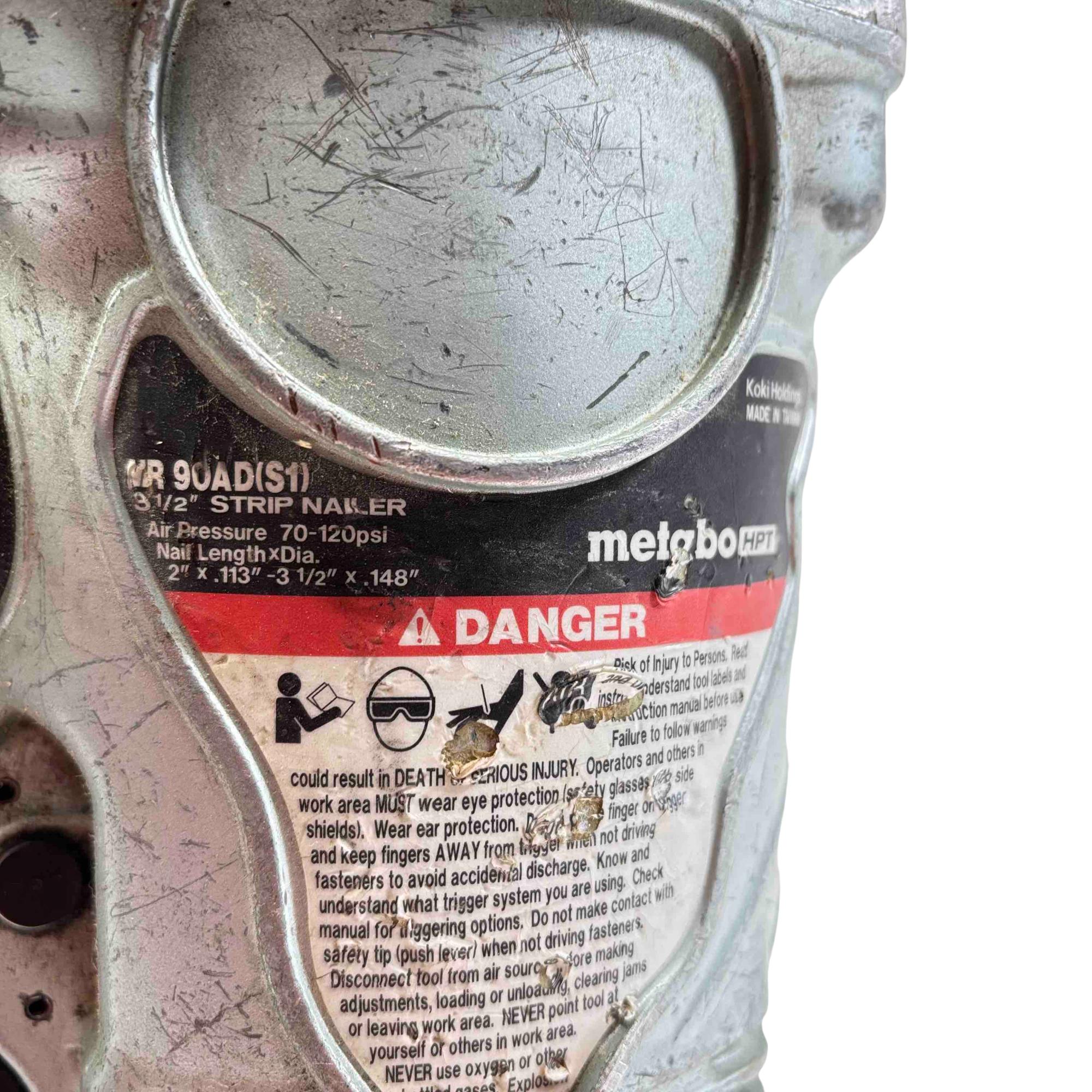 Metabo HPT NR90AD(S1) 3-1/2-inch 30° Pneumatic Paper Collated Framing ...